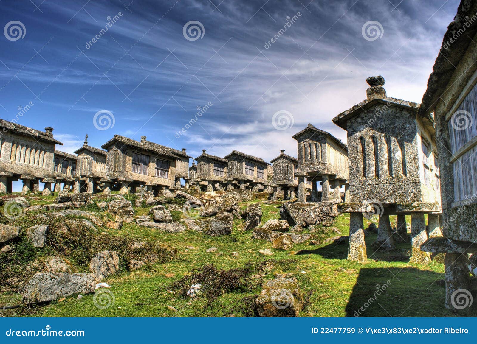 Lindoso granaries stock image. Image of granaries, ancient - 22477759