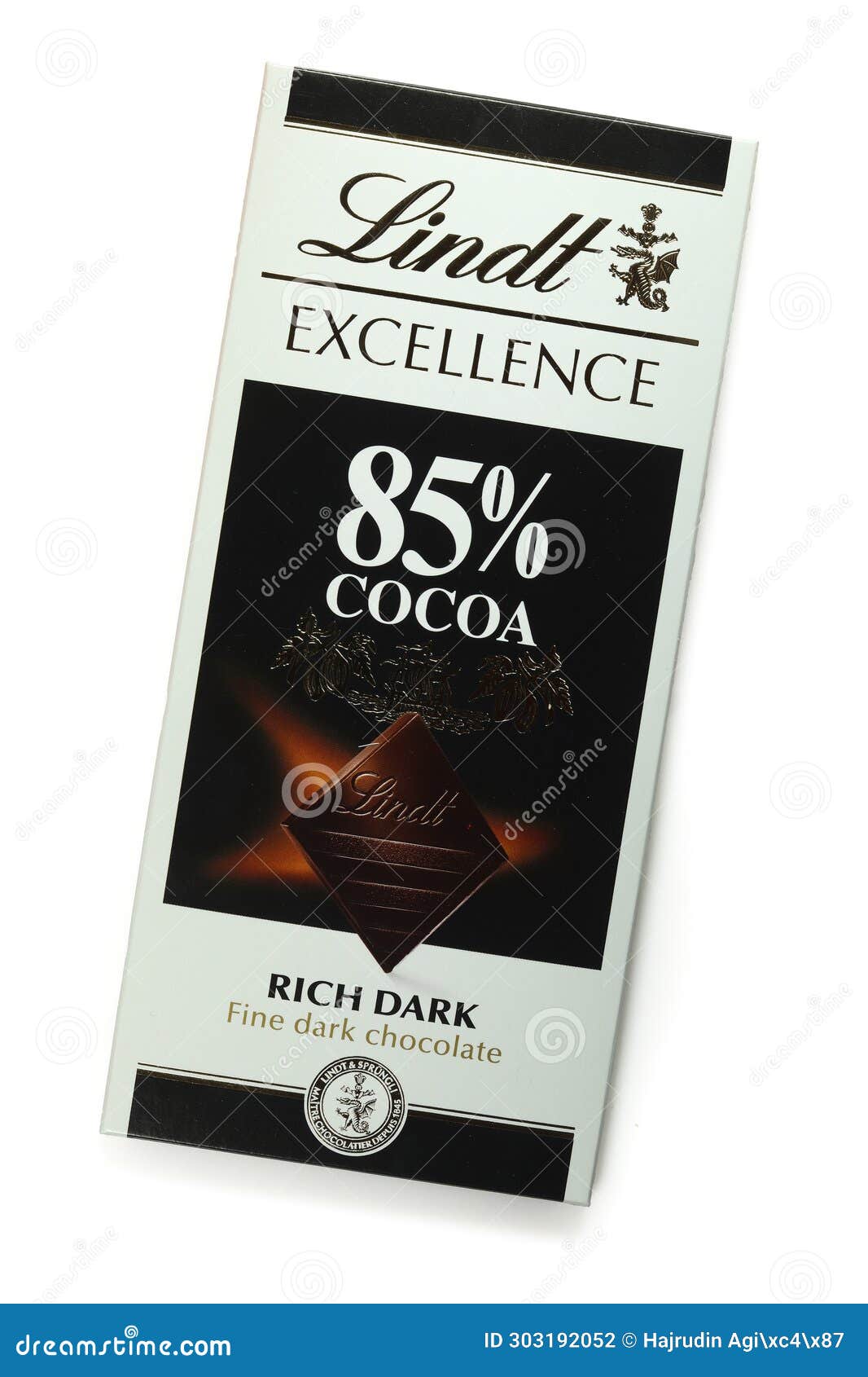 Lindt Excellence 85 Fine Dark Chocolate Bar Editorial Photography ...