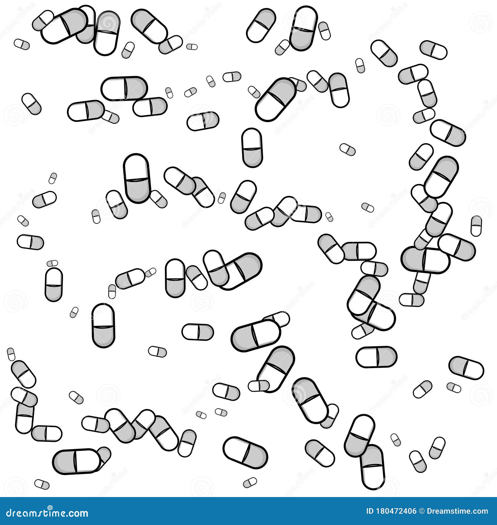 Illustration of Sprinkled Vitamins. Pattern Stock Vector - Illustration ...