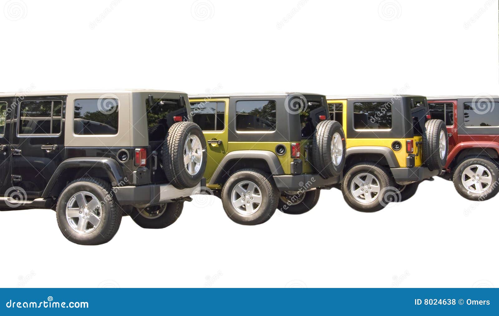 Line of 4x4 cars stock photo. Image of engine, power, large - 8024638