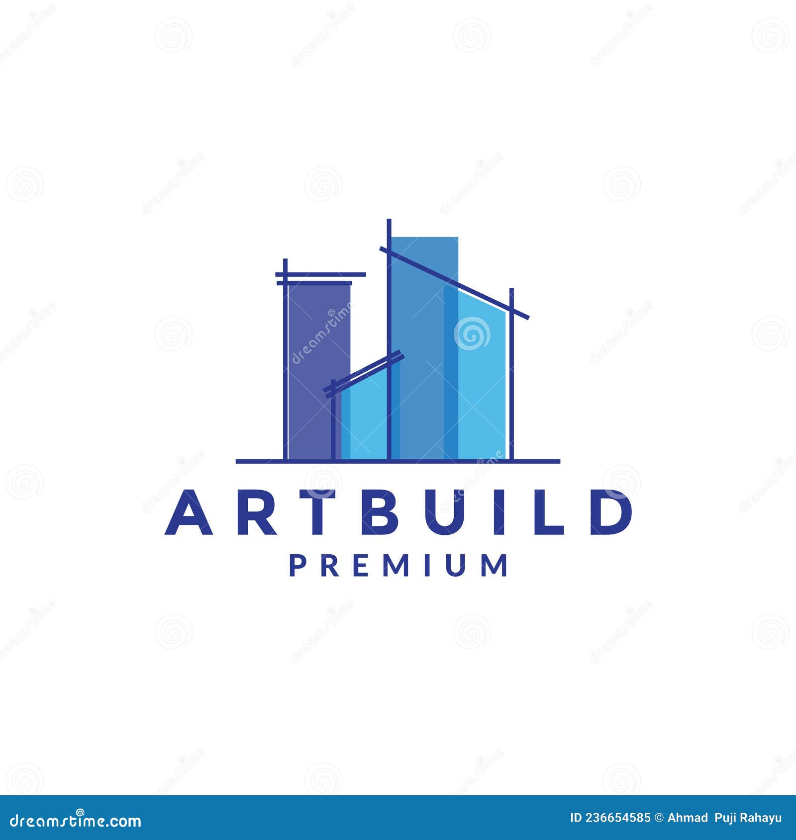 Line Abstract Blue Building Architect Logo Symbol Icon Vector Graphic ...