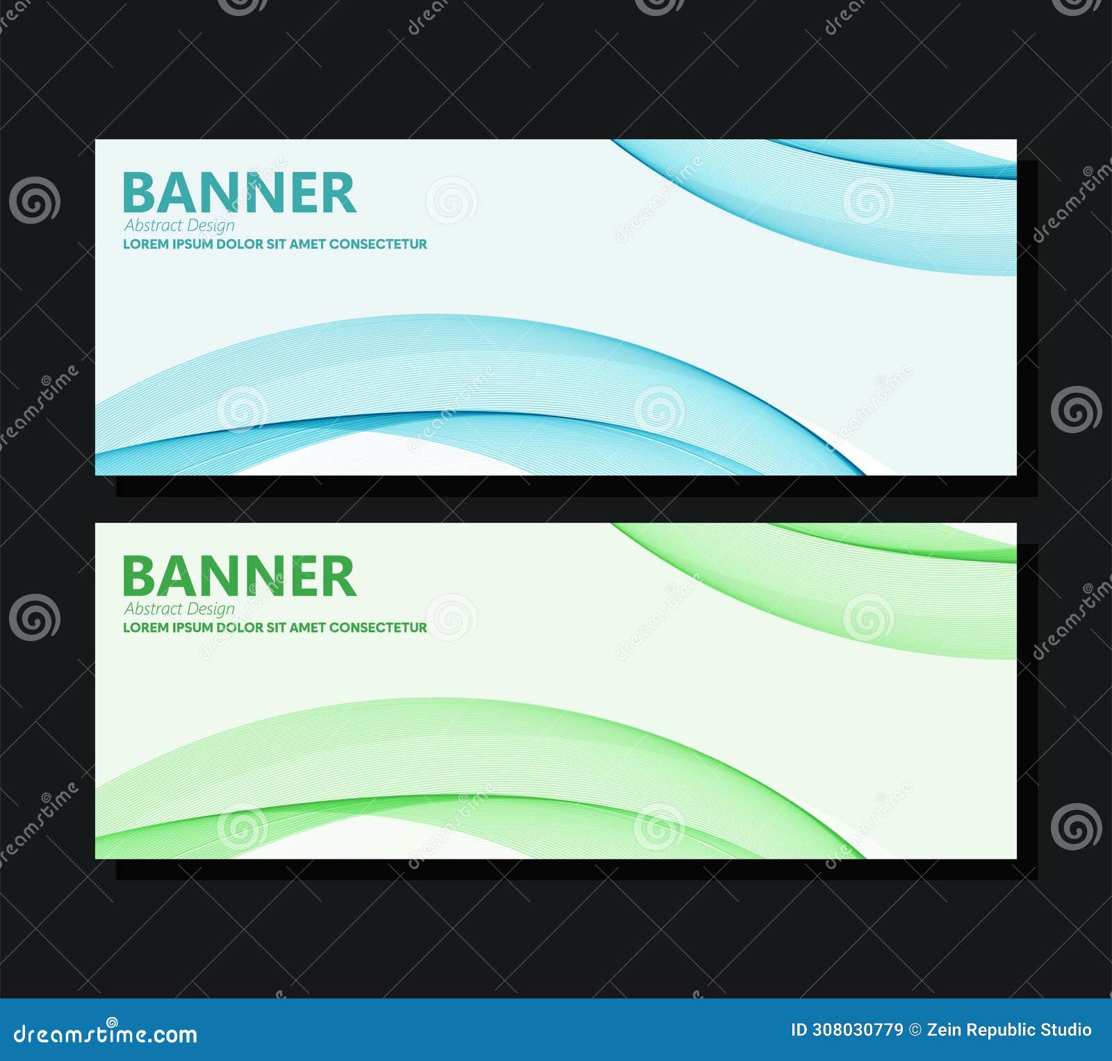 Line Abstract Wave Banner Design Stock Vector - Illustration of banner ...