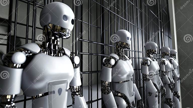 Advanced Androids in a Futuristic Robot Prison during a Productive ...