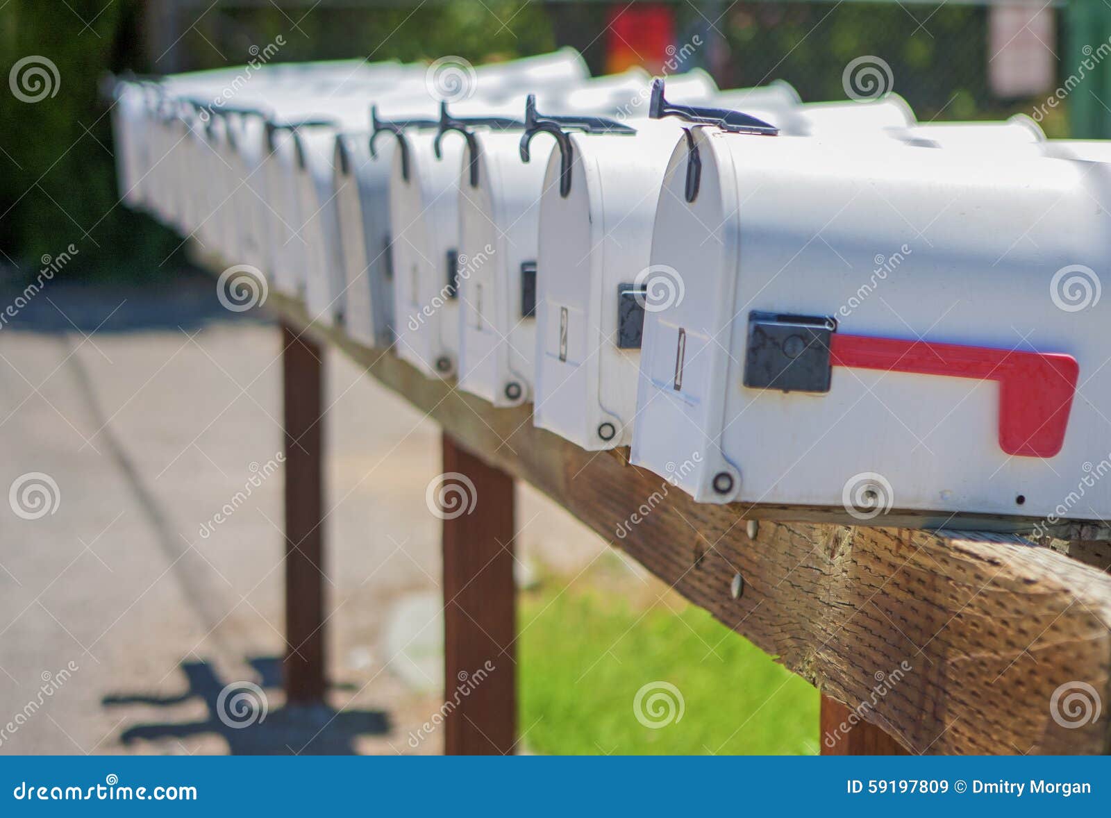 Line of the American Post Office Boxes Outside Stock Image - Image of ...