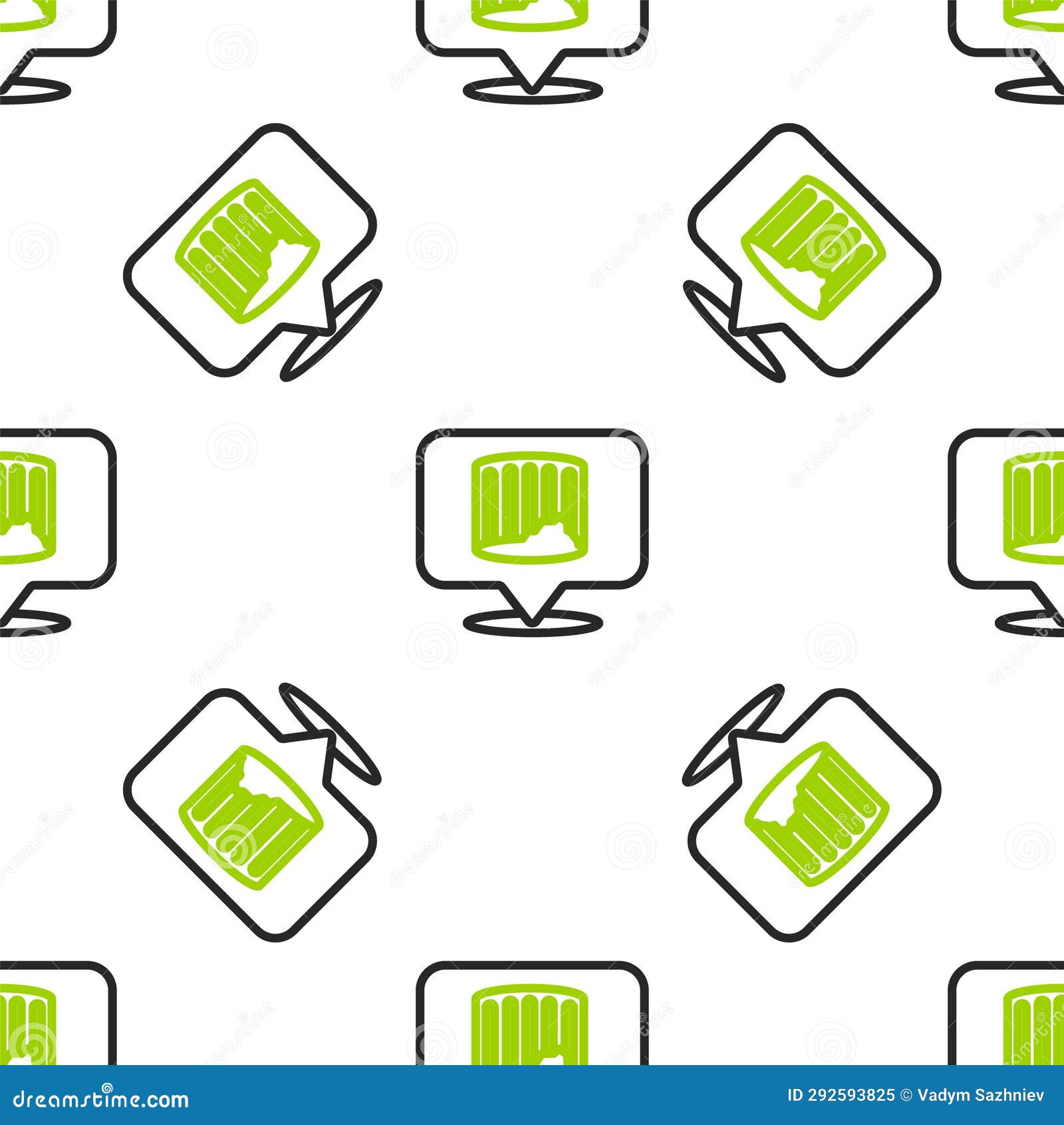 Line Ancient Column Icon Isolated Seamless Pattern on White Background ...