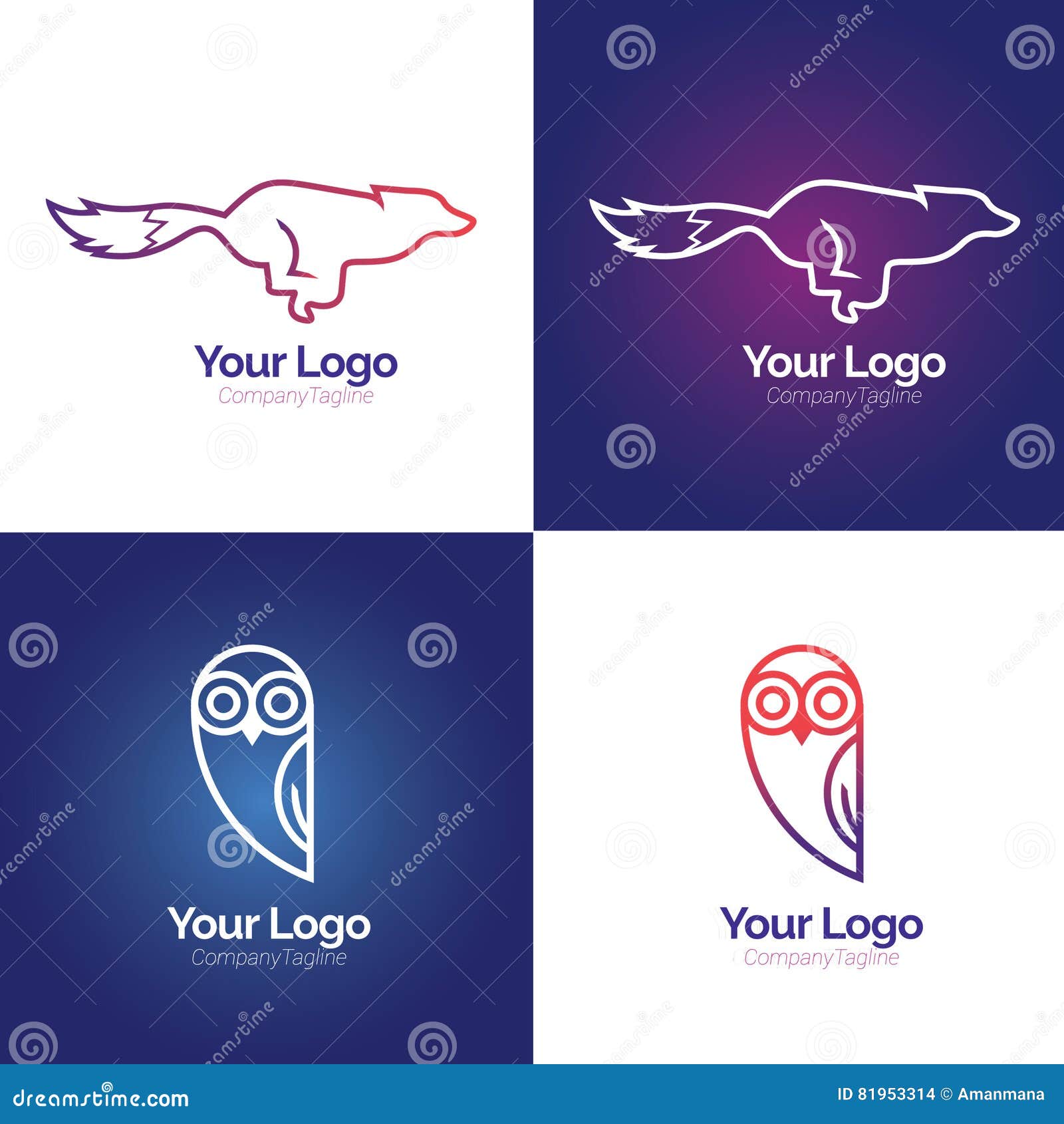 Animal Logo. Squirrel Logo. Simple Animal Logo Vector Illustration ...