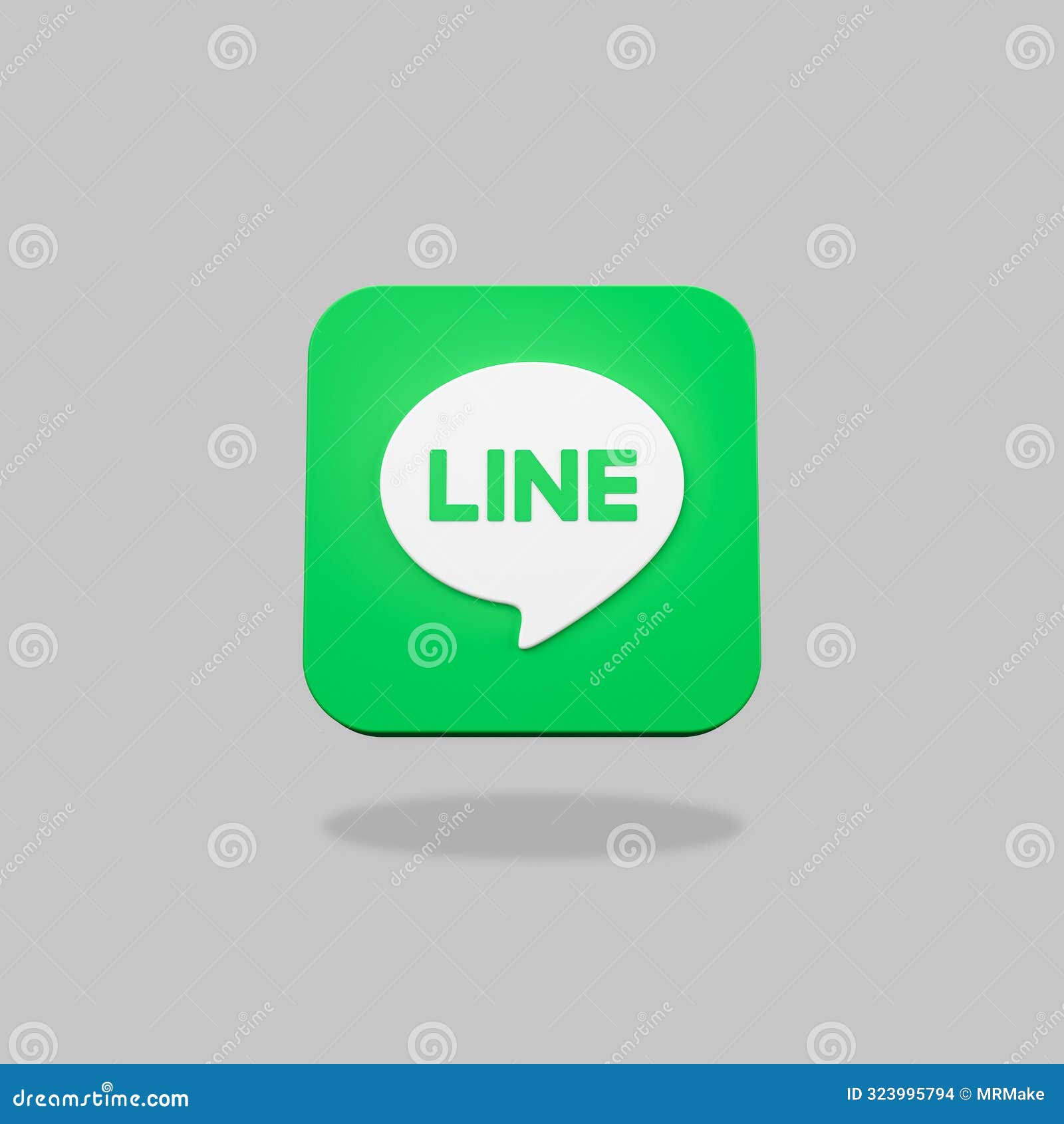 Line App Icon on Flat Gray Background Editorial Stock Image ...