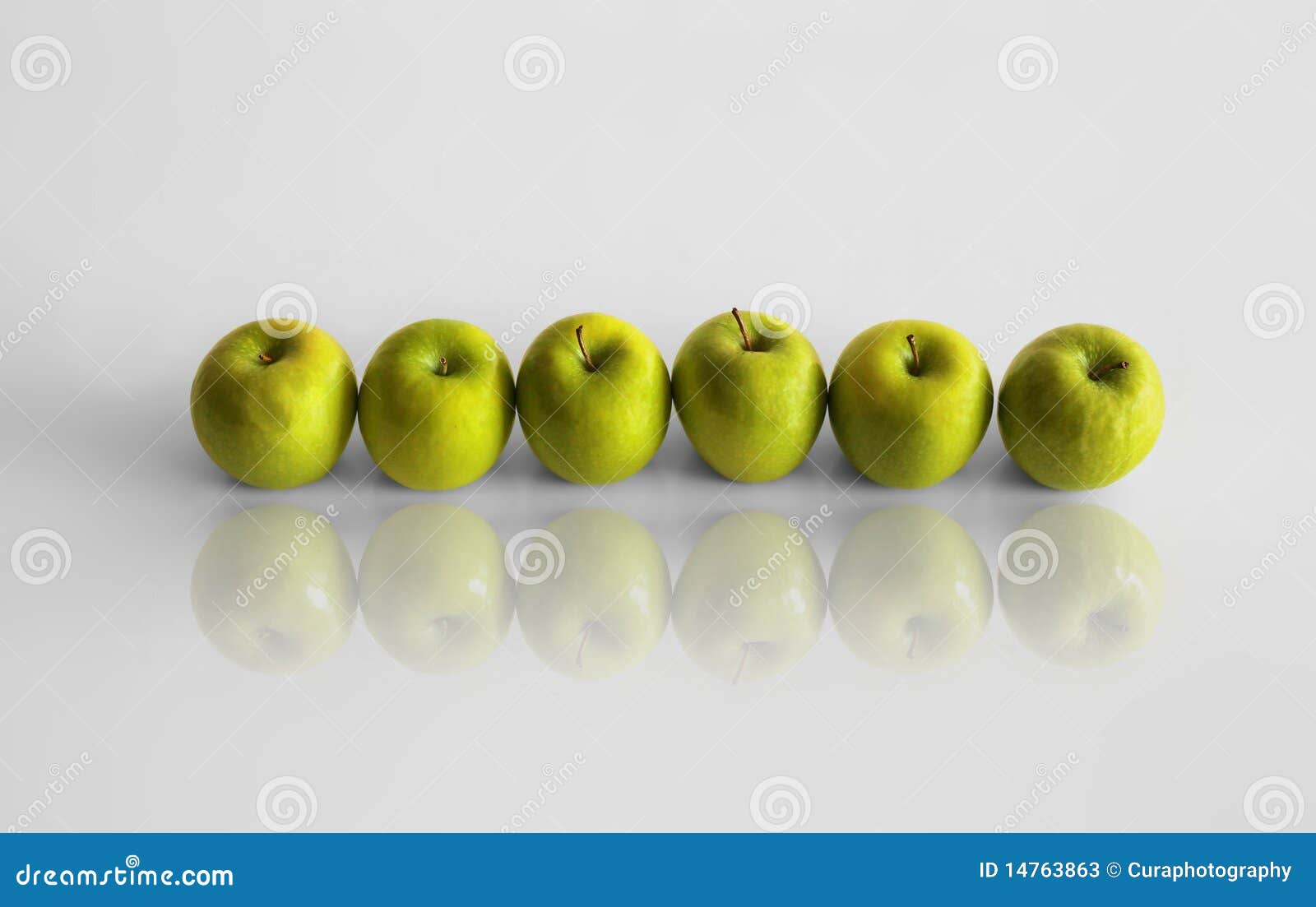 Line of apples stock image. Image of granny, fruit, concept - 14763863
