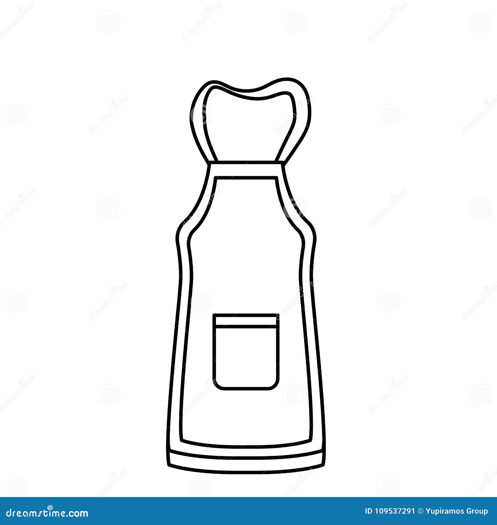 Line Apron Object Design Style To Clean Stock Vector - Illustration of ...