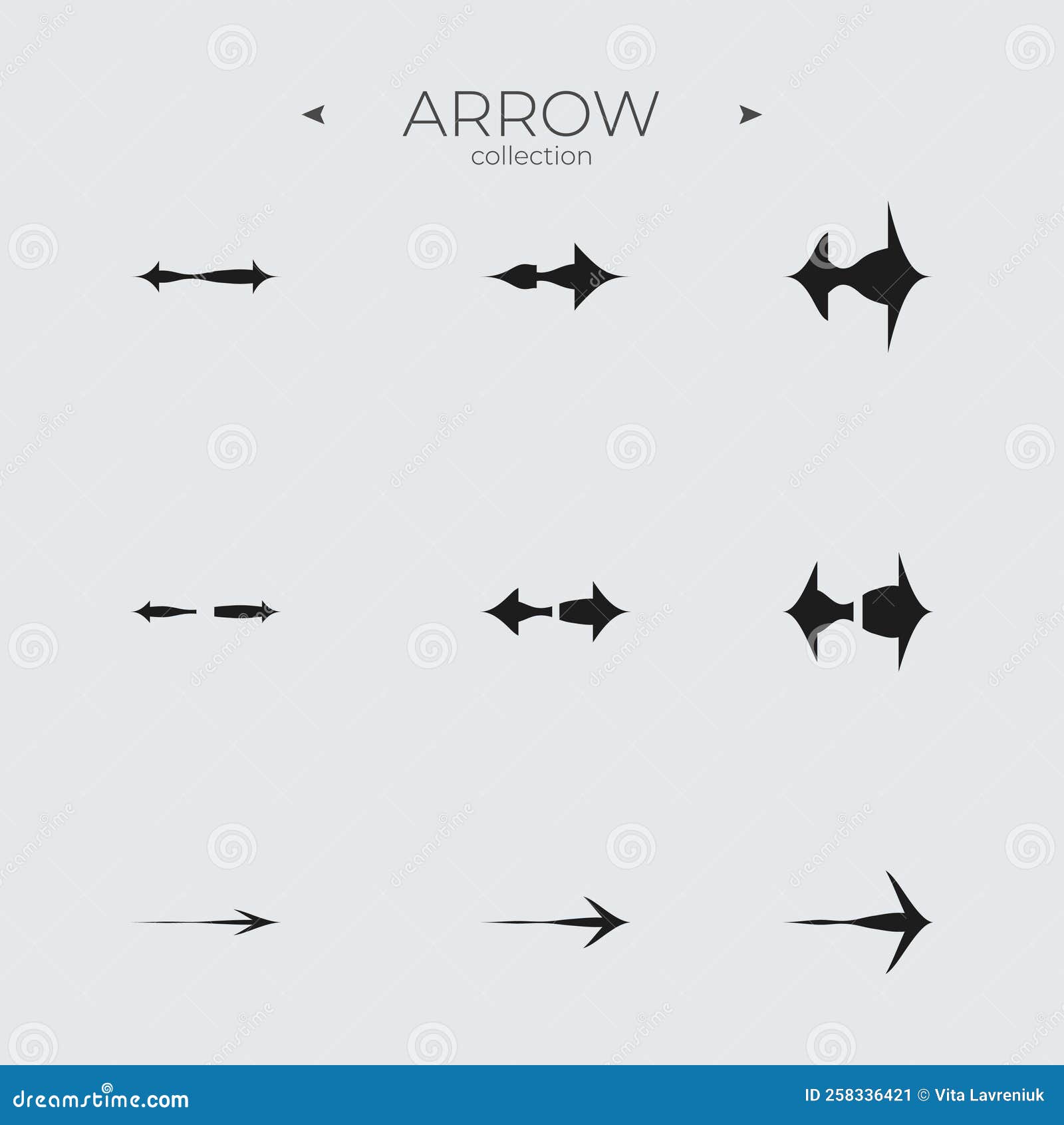 Line Arrow Icon Set. Line Icons Collection. Modern Vector Symbols. Stock Vector - Illustration ...