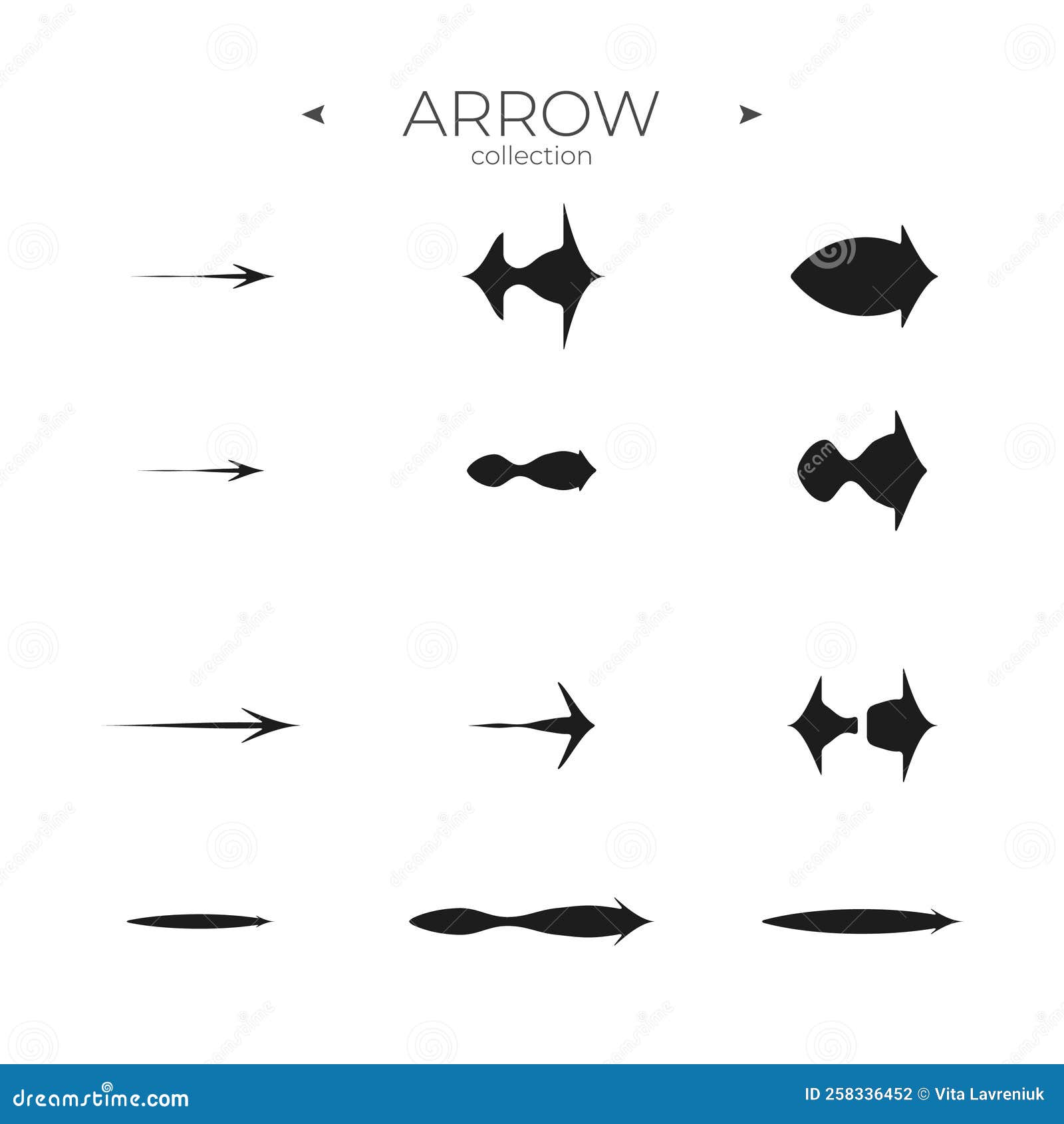 Line Arrow Icon Set. Line Icons Collection. Modern Vector Symbols ...