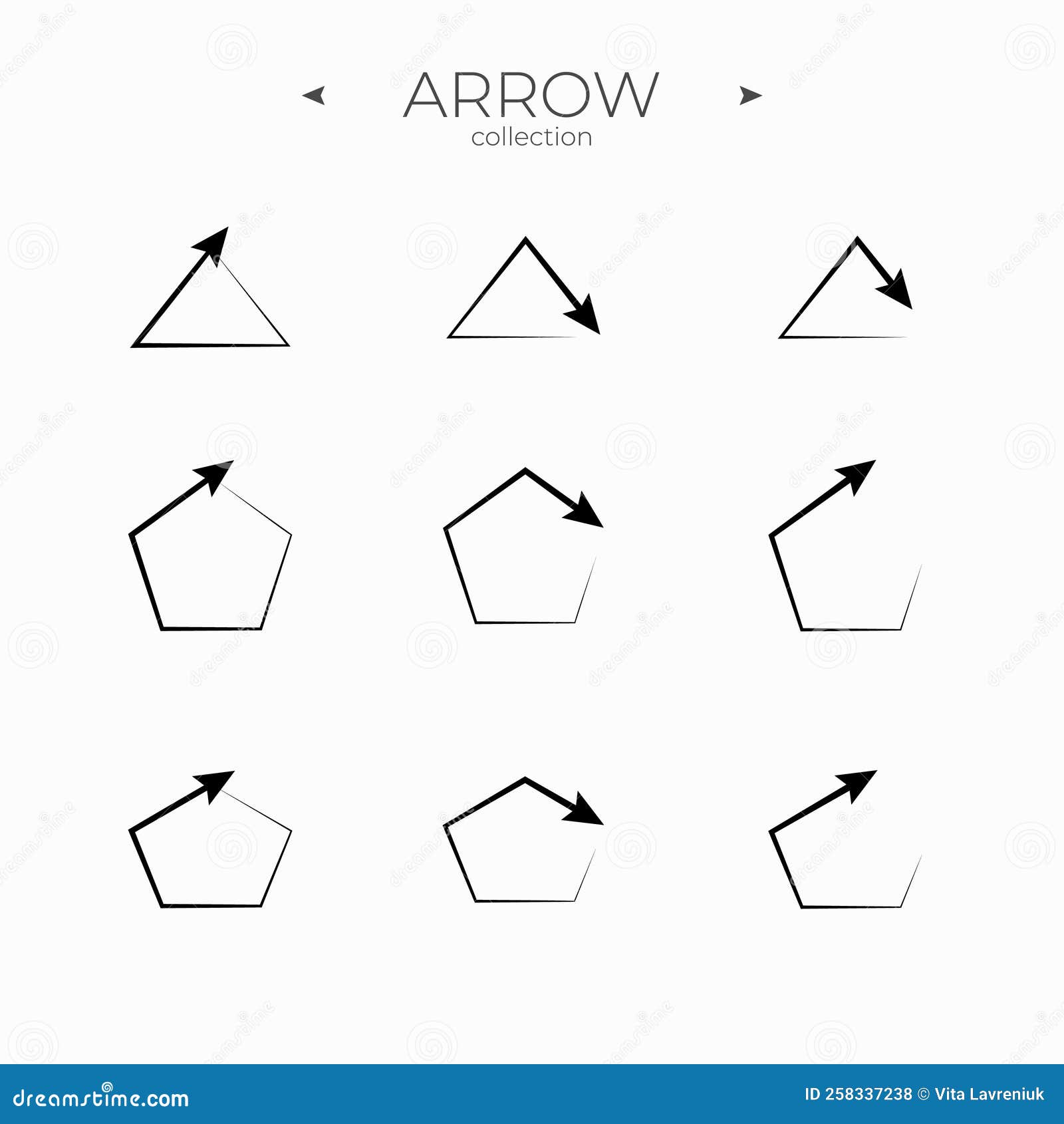 Line Arrow Icon Set. Line Icons Collection. Modern Vector Symbols ...