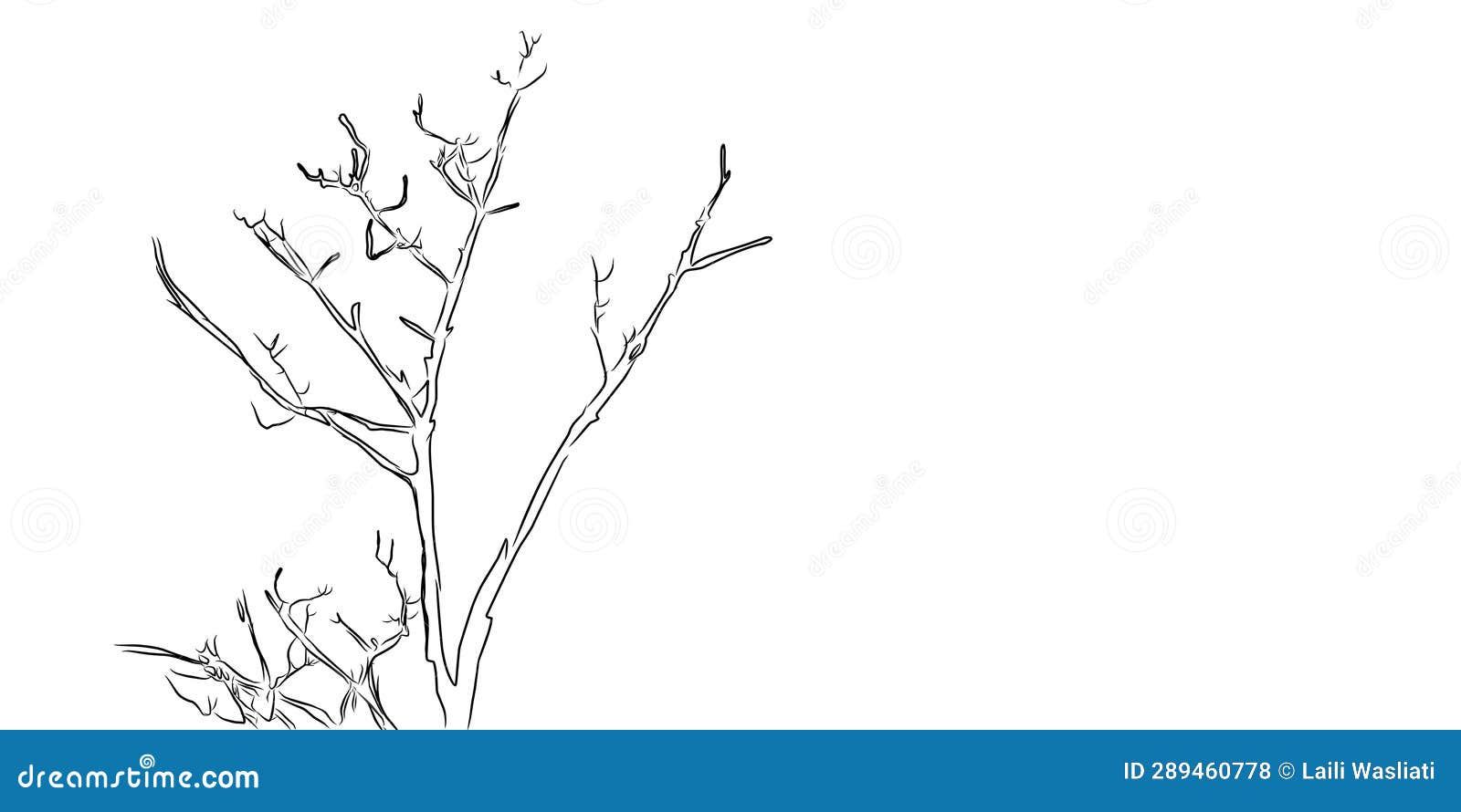 Line Art Abstract Illustration of Wood Twig Stock Illustration ...