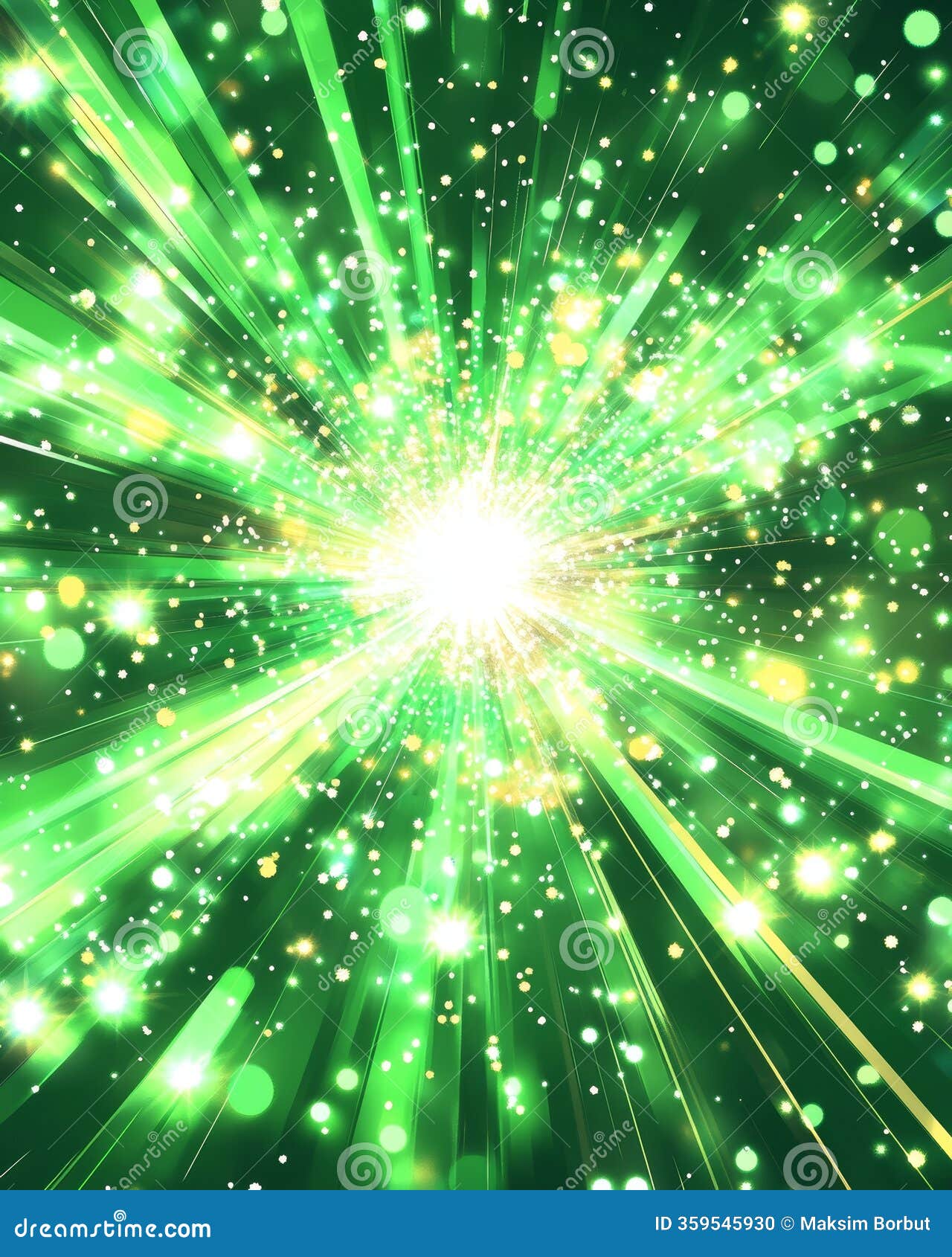 Line Art Background with an Abstract Green Starburst Explosion Stock ...