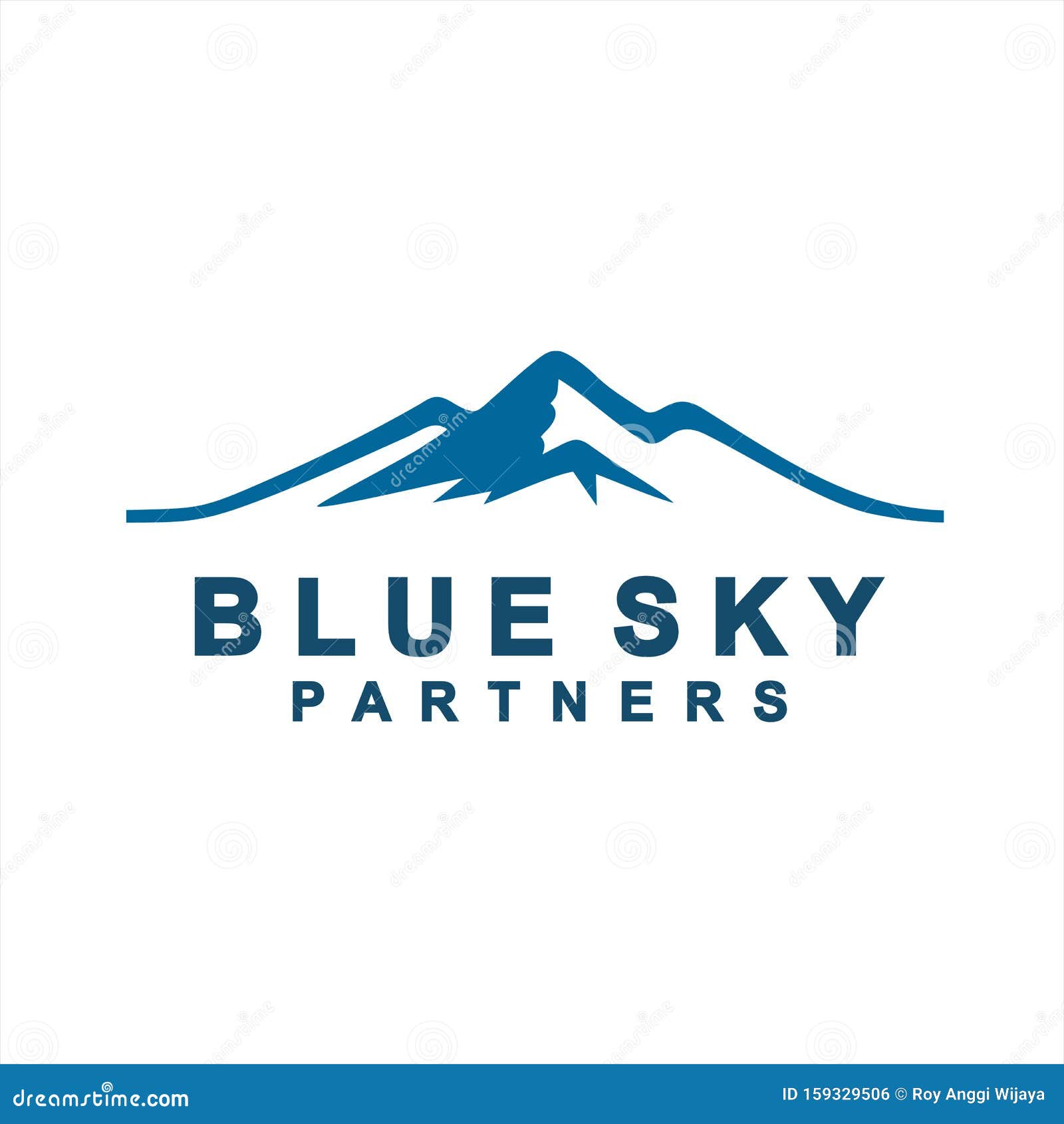 Blue Mountain Logo Design Idea Stock Vector - Illustration of logos ...