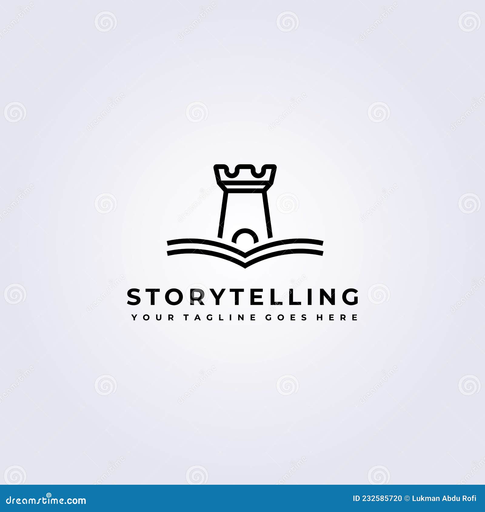 Line Art Castle Book Icon Logo Vector Symbol Flat Illustration Design ...