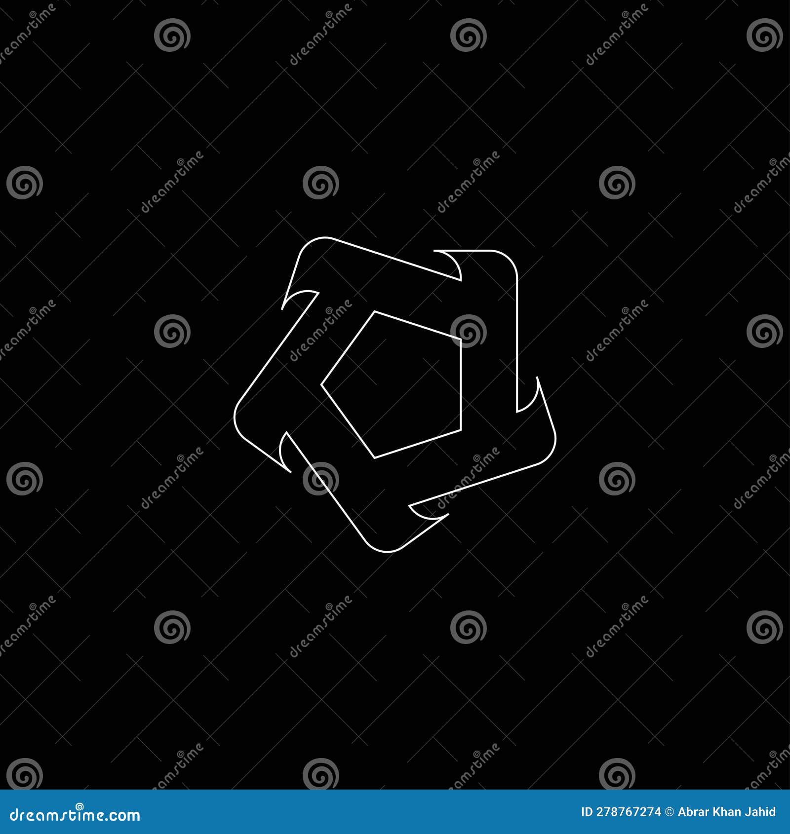 Line Art Circle Vector Logo Template Design Stock Vector - Illustration ...