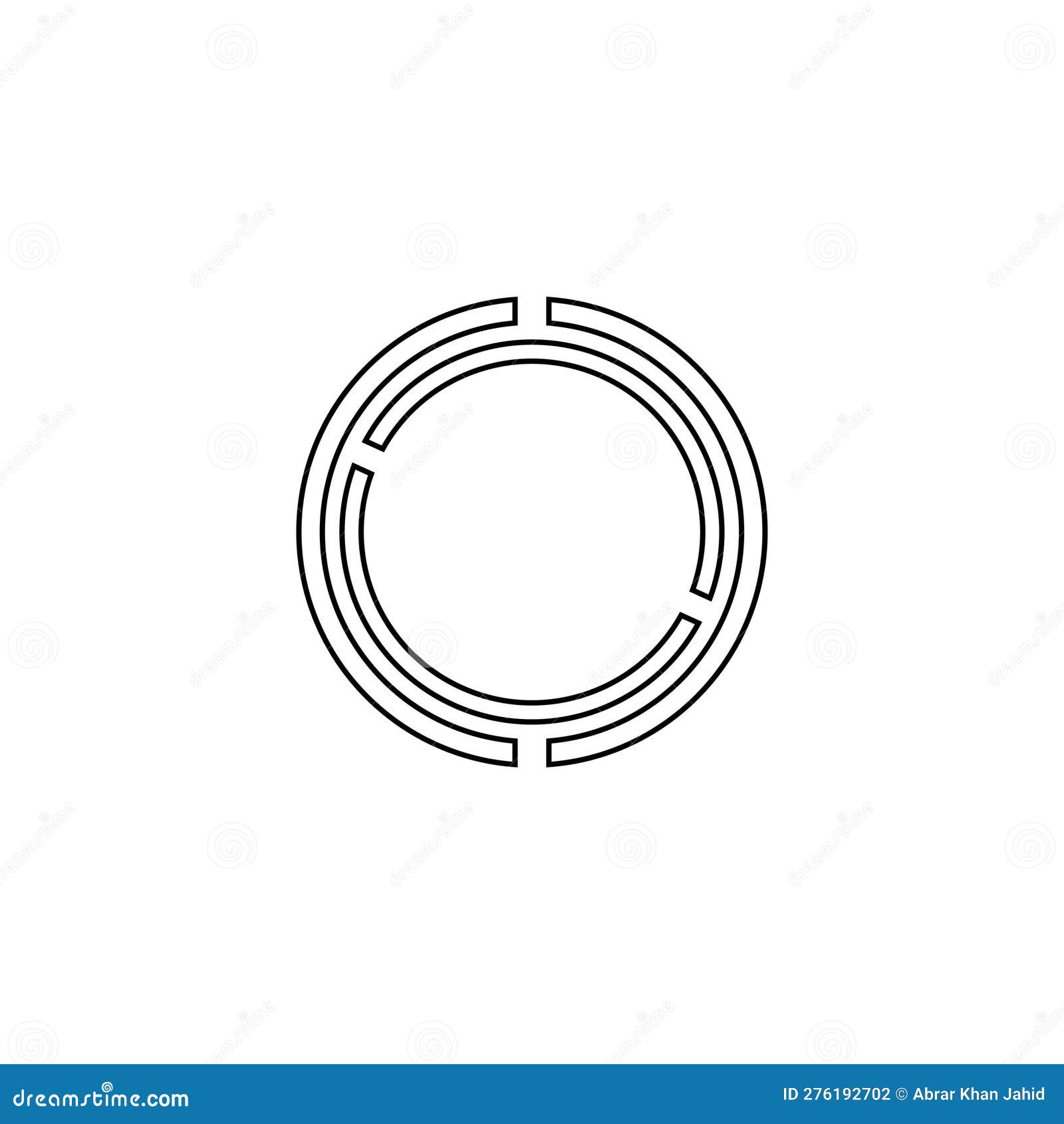 Line Art Circle Vector Logo Template Design Stock Vector - Illustration ...