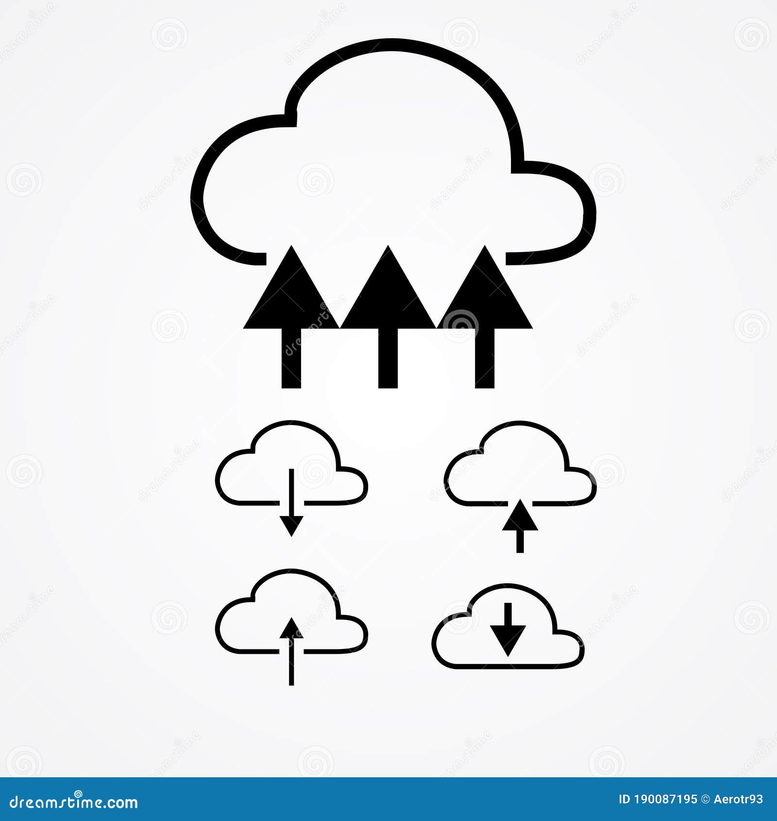 Line Art Cloud Tech Circuit Vector Stock Vector - Illustration of ...