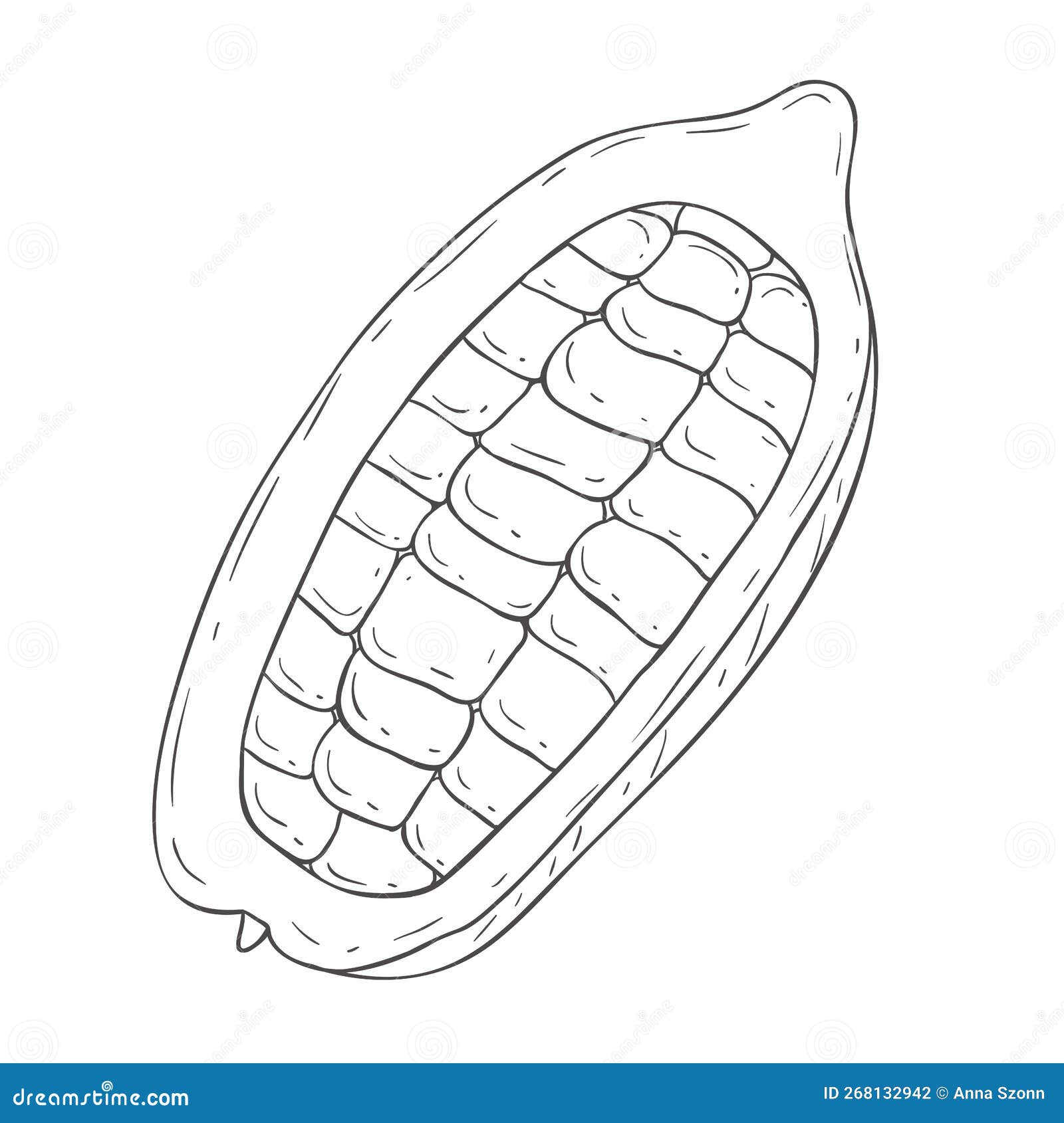 Line Art Cocoa. Vector Illustration Stock Illustration - Illustration ...