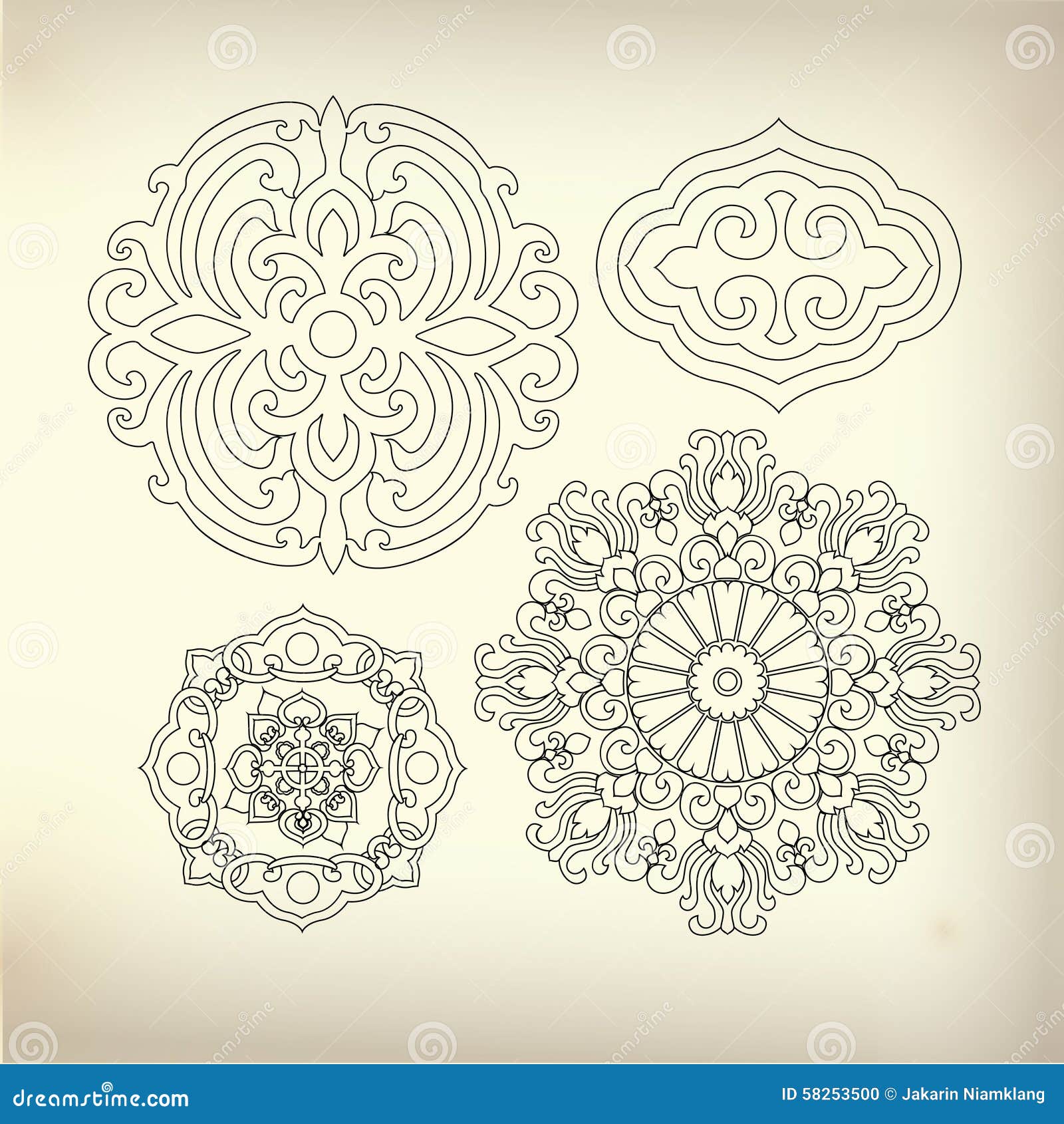 Line Art stock vector. Illustration of pattern, design - 58253500