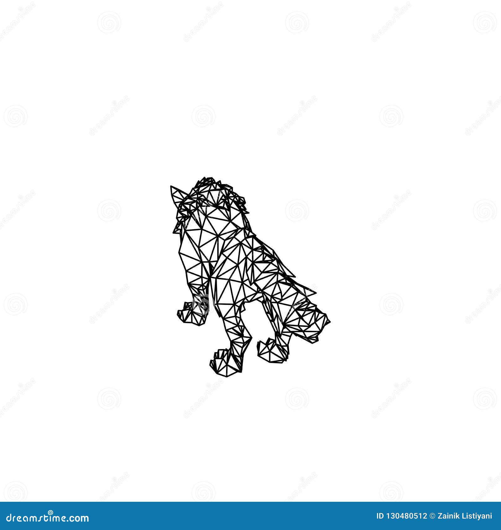 Line Art Design of Wolf Low Poly Stock Vector - Illustration of graphic ...