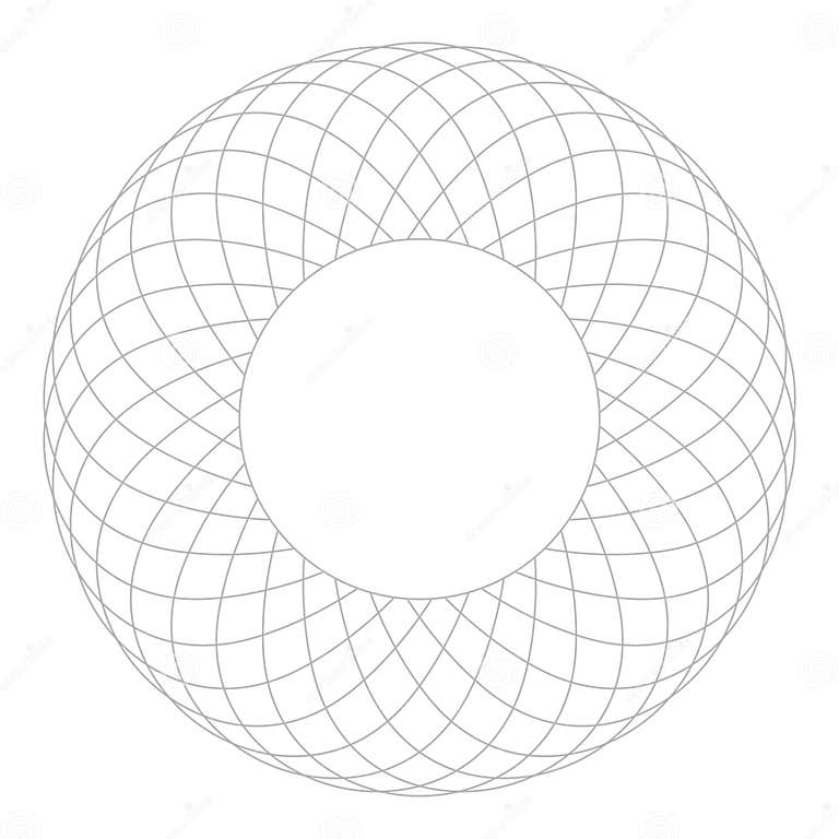 Line Art Diamond Shape Symmetry Pattern Design Stock Illustration ...