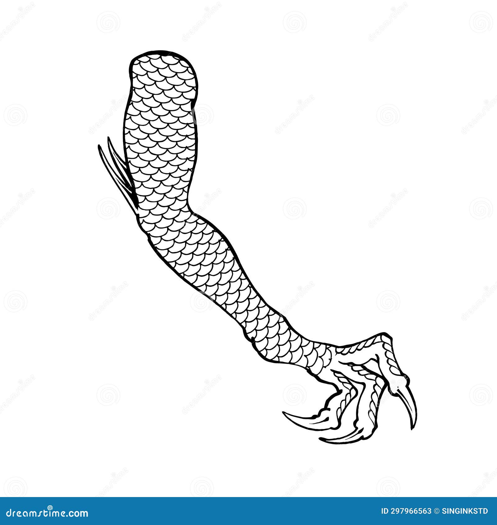The line art dragon hand stock illustration. Illustration of china ...