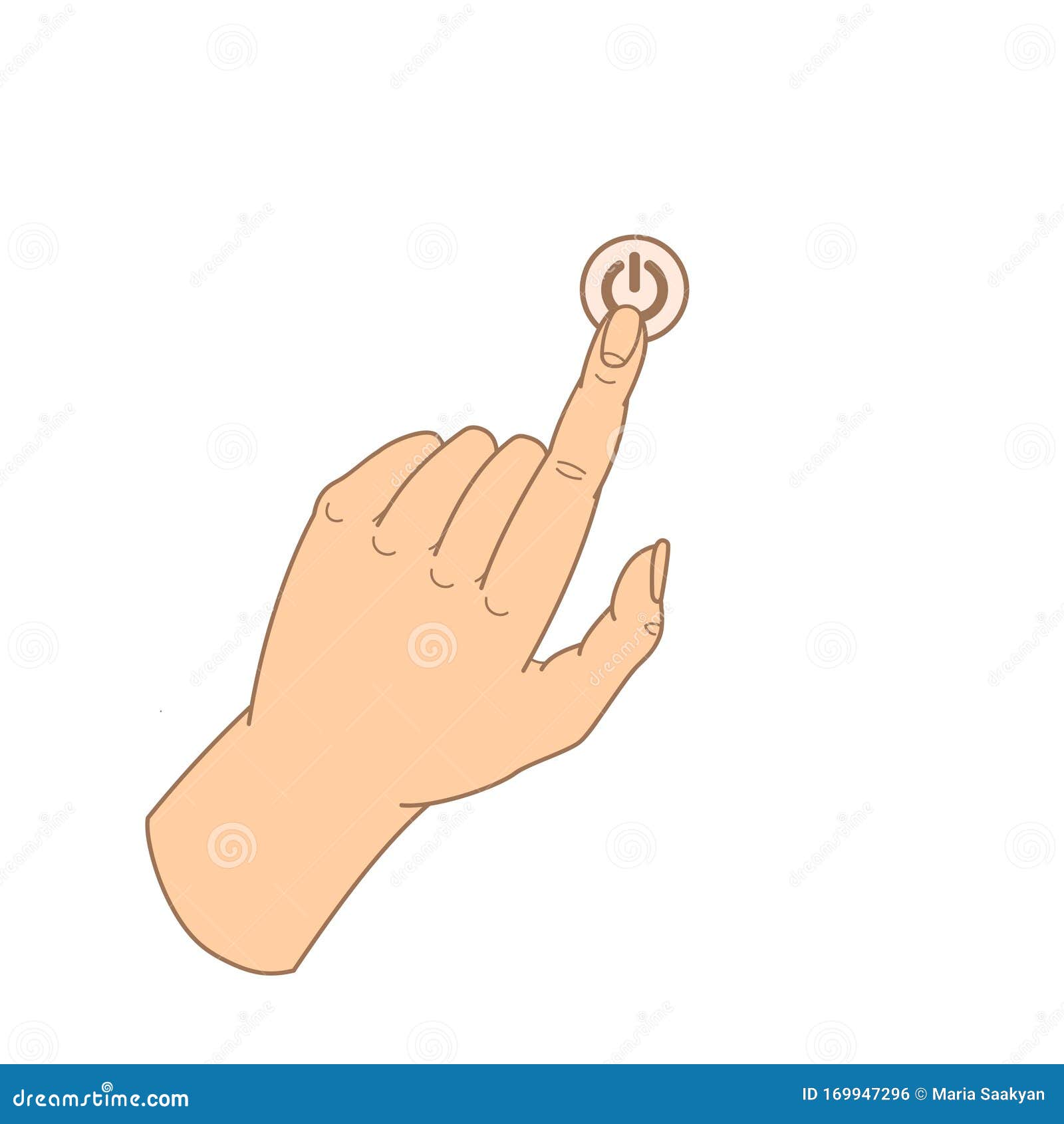 Line Art Drawing Hand With Forefinger Pressing An Imaginable Button ... Line Art Drawing Hand With Forefinger Pressing An Imaginable Button ...