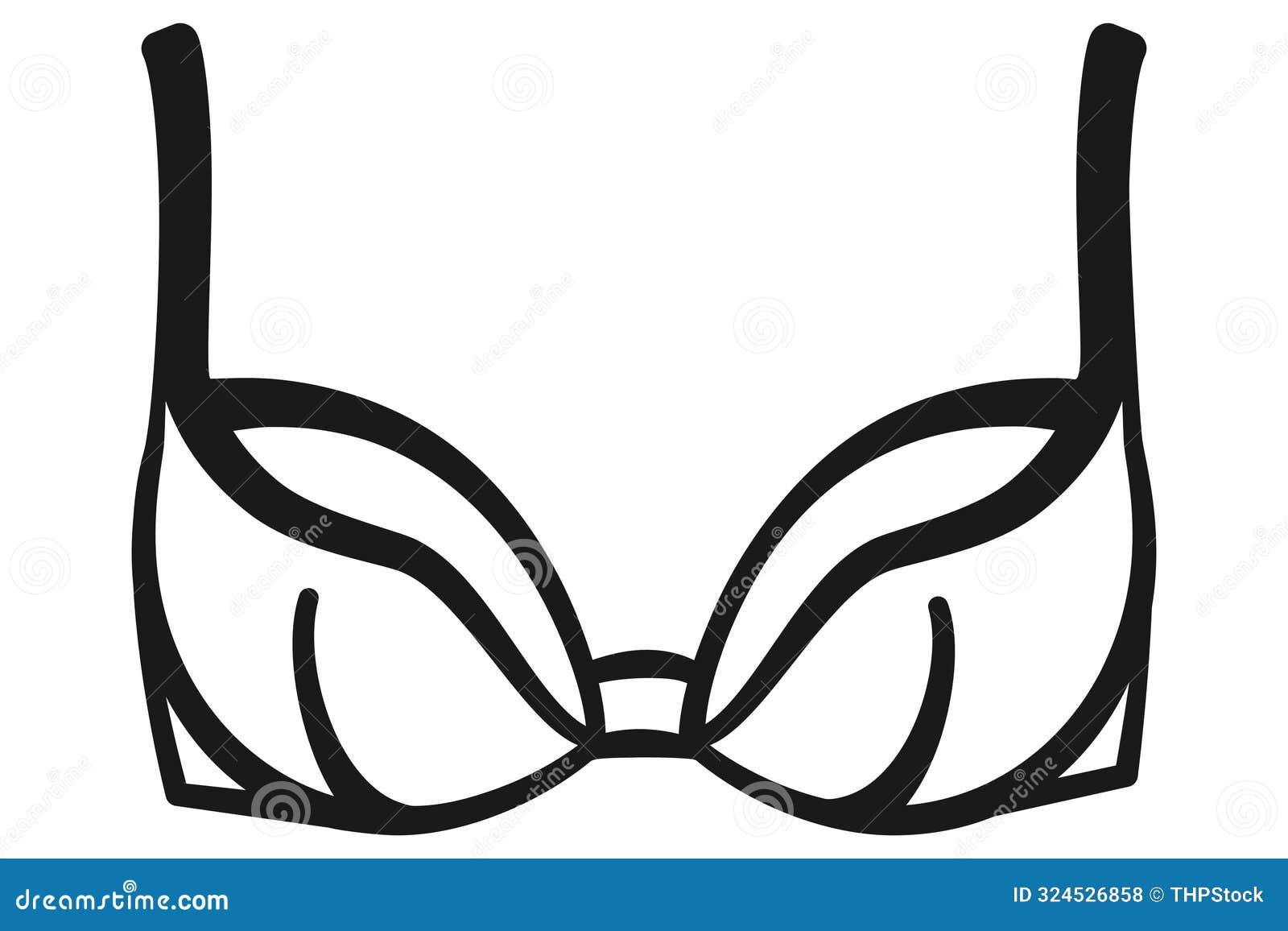 Bra Line Art Vector stock vector. Illustration of line - 324526858