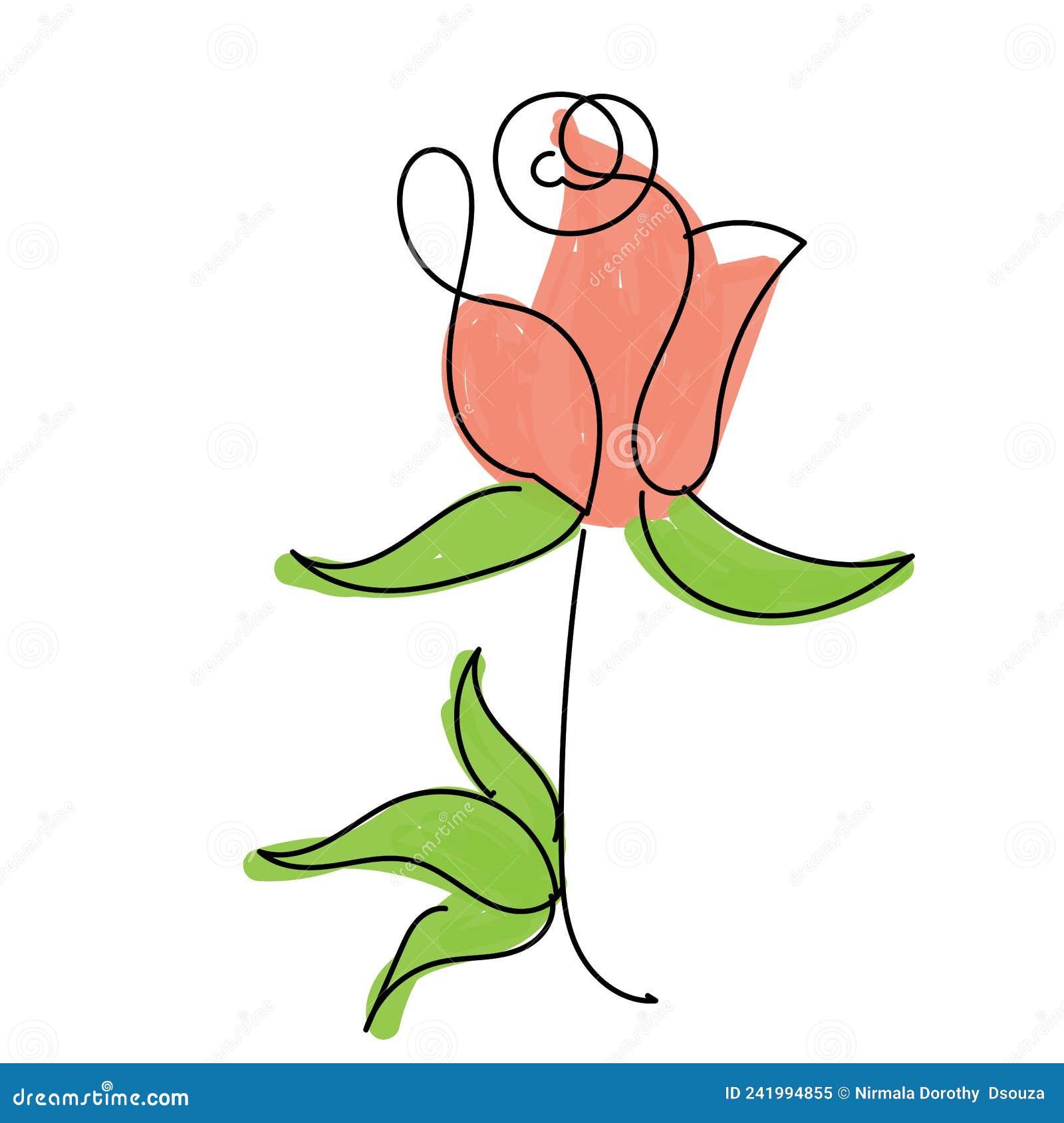 Line Art Drawing for Wall Decor Stock Illustration - Illustration of ...