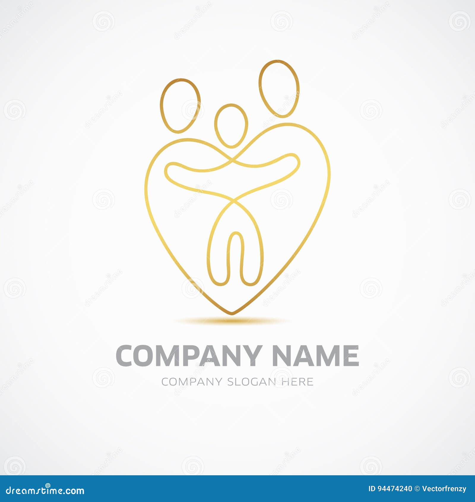 Line Art Figures Representing Parents and Child in a Single Continuous ...