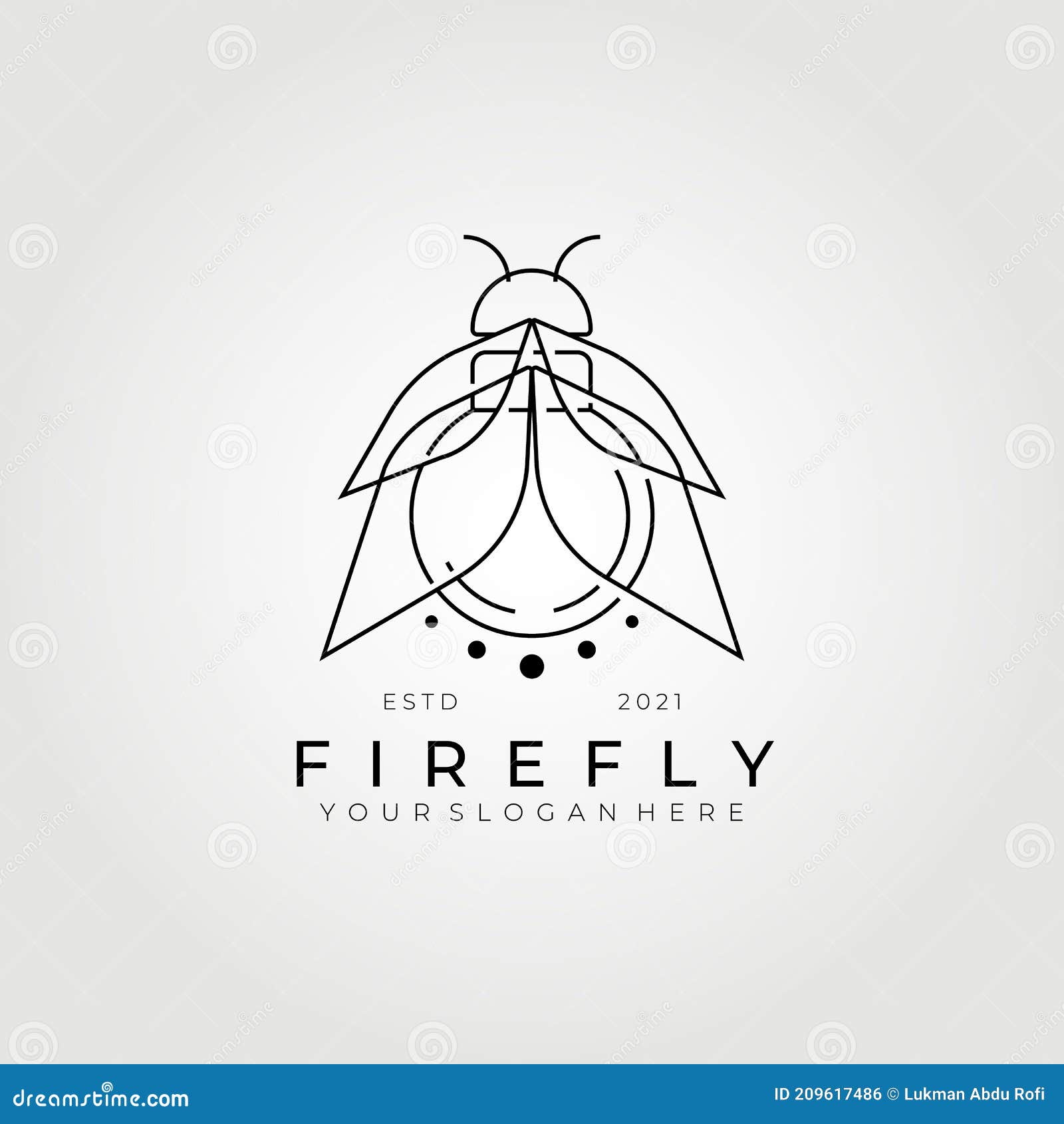 Line Art Firefly Logo Vector Illustration Design , Best Light Source ...