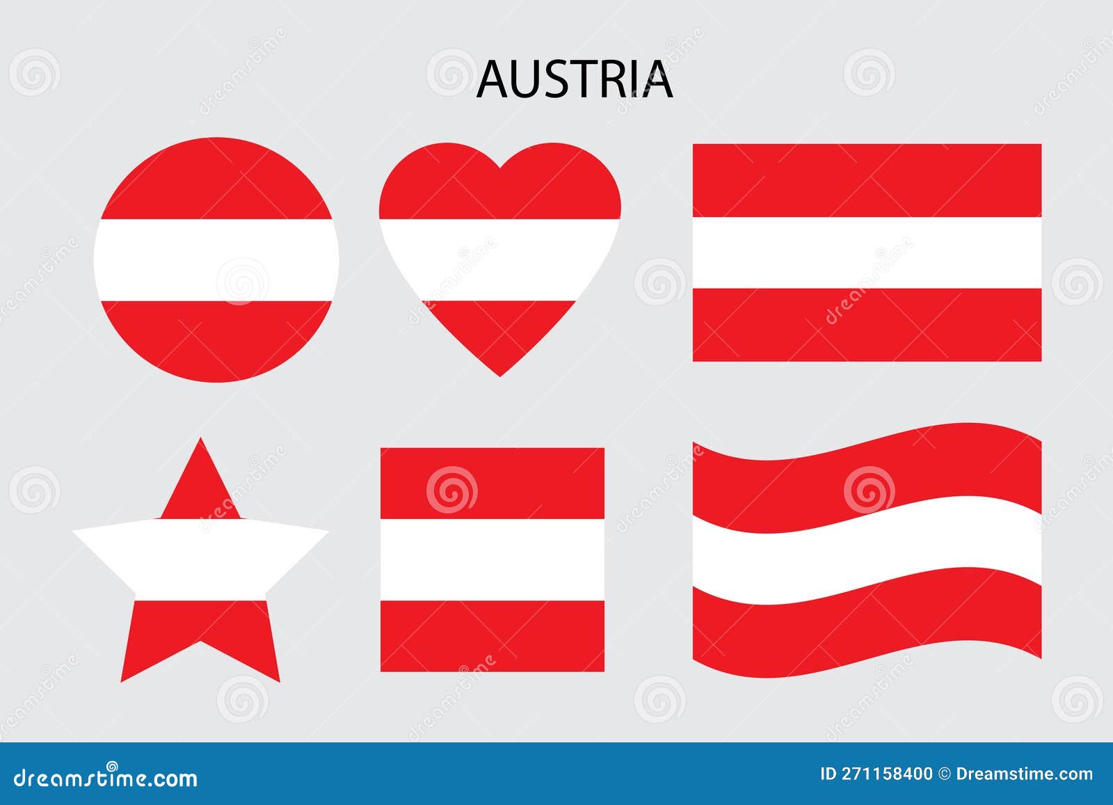 Line Art Flag of Austria Figures. Geometric Design. Vector Illustration ...
