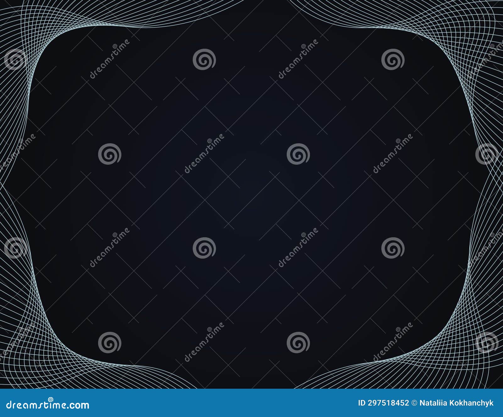 Line Art Frame Abstract Art Lines on a Dark Background Stock ...