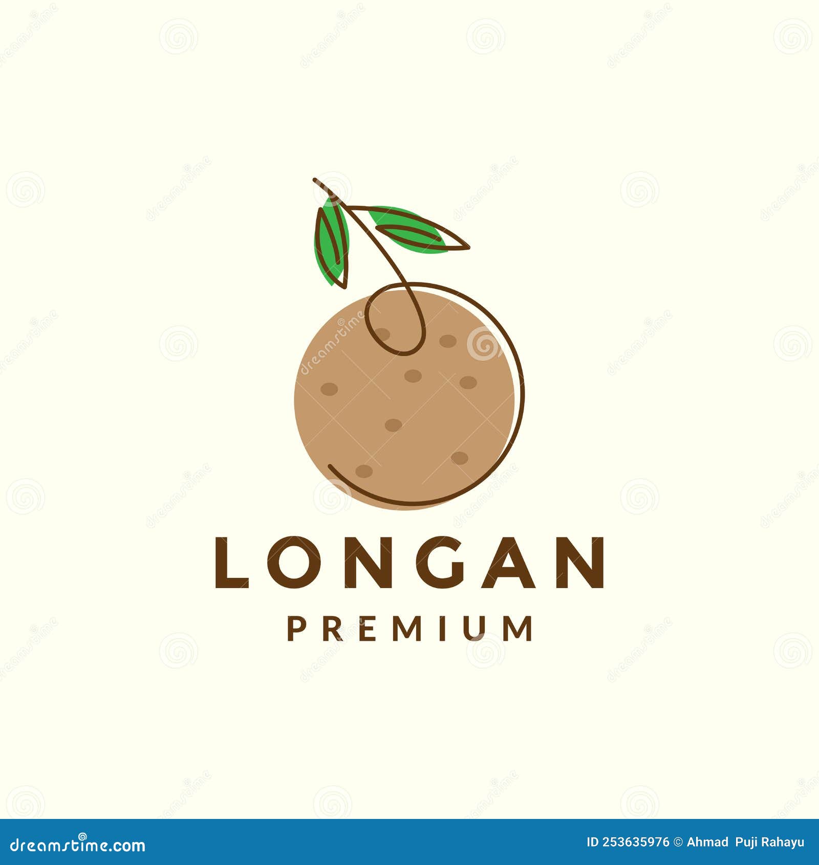 Line Art Fruit Longan Logo Design Stock Vector - Illustration of asian ...