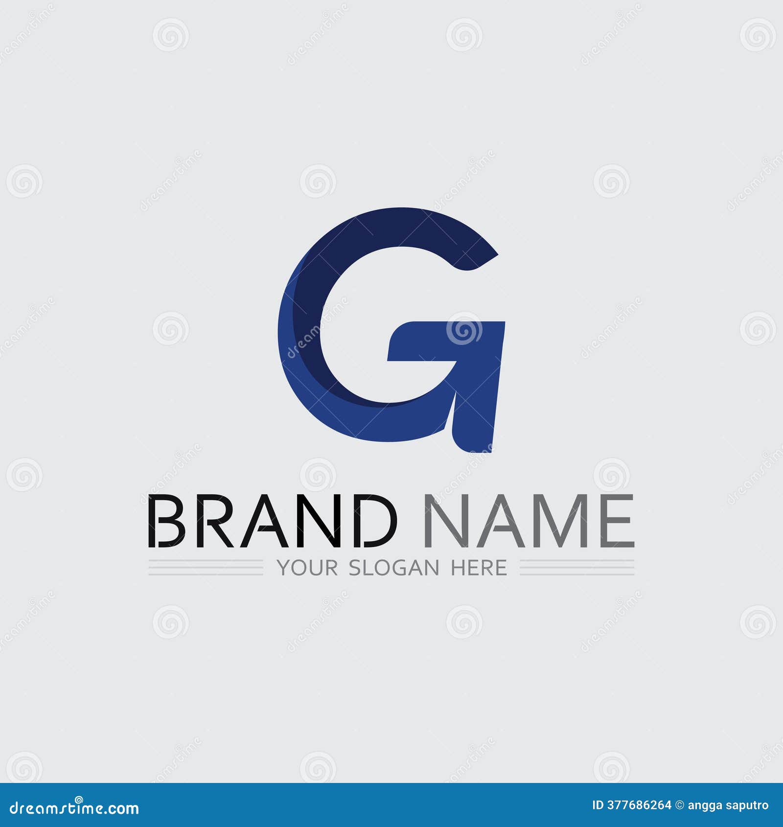 IL Circular Letter Logo With Circle Brush Design And Black Background ...