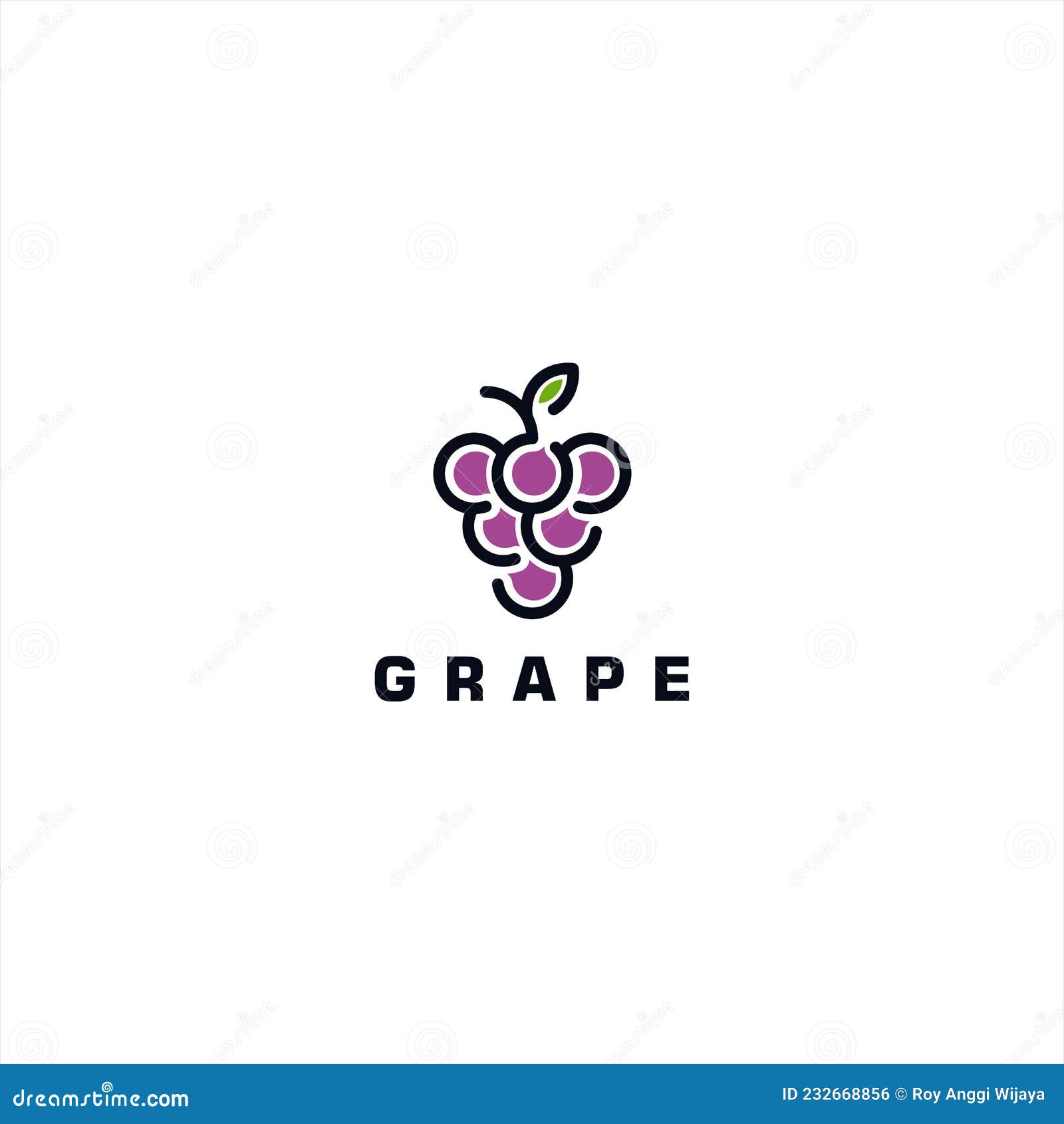 Grape Logo Design Template Idea Stock Vector - Illustration of healthy ...