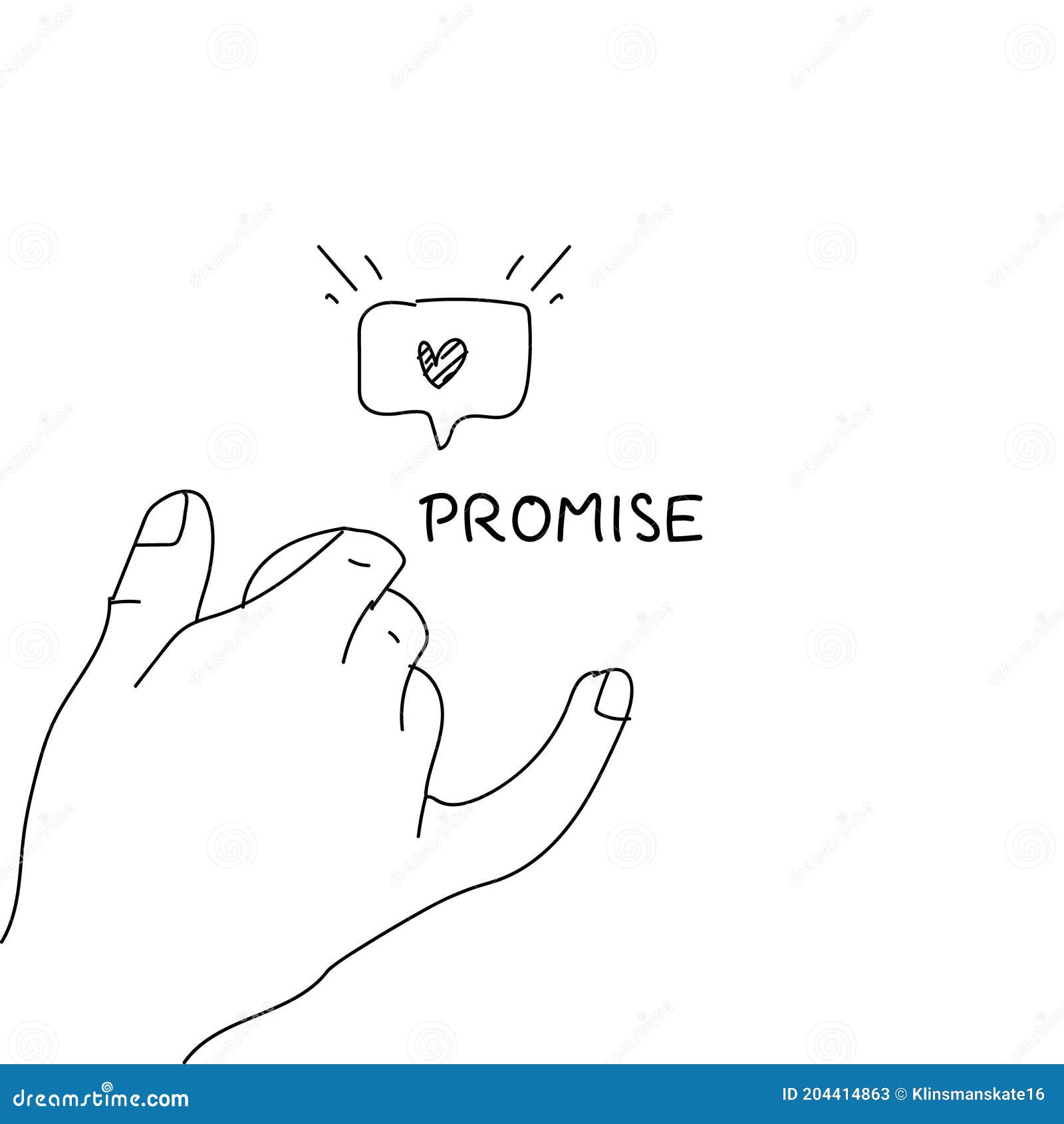 Line Art Hand Drawn Promise Concept Design Stock Illustration ...