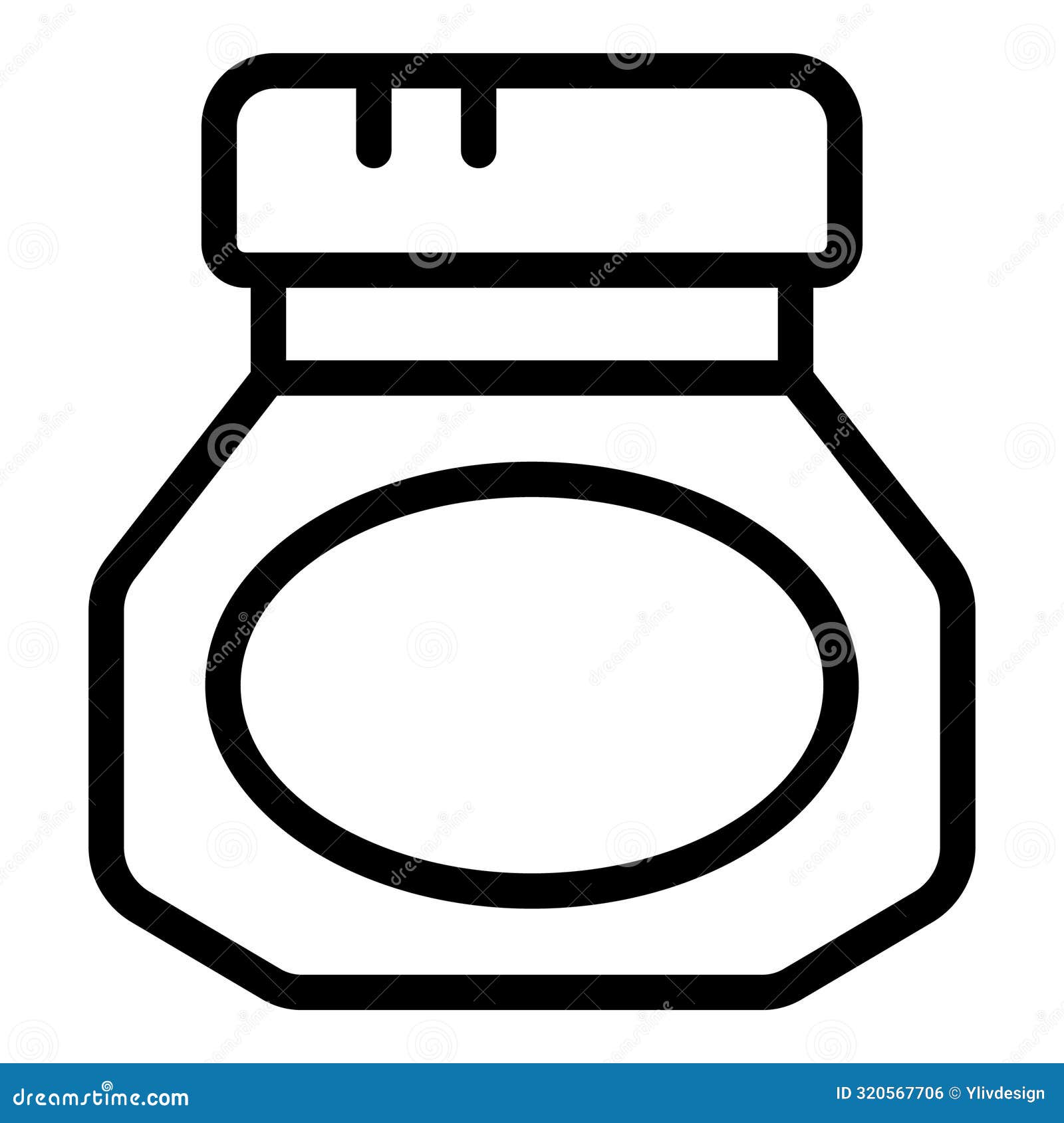 Line Art Icon Of A Salt Shaker Vector Illustration | CartoonDealer.com ...