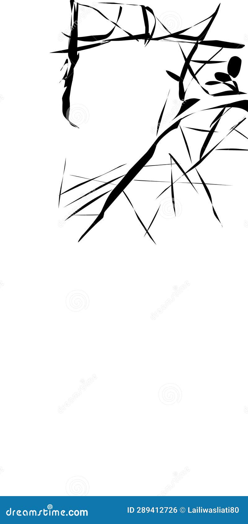 Line Art Illustration of Dead Trees on a White Background Stock ...