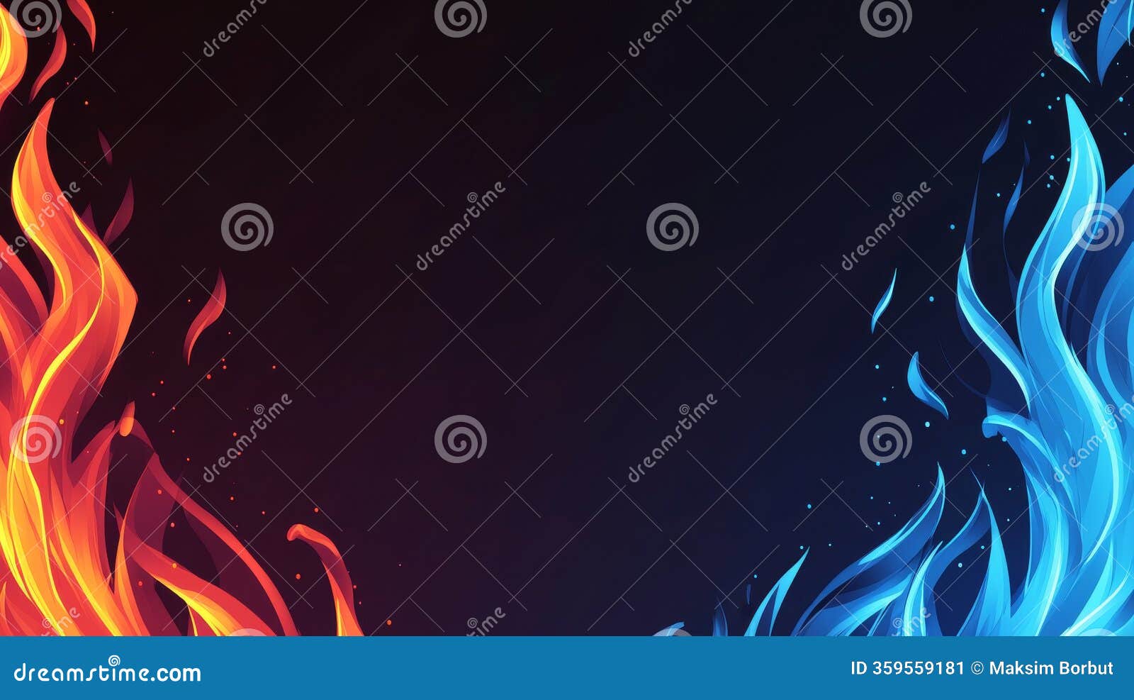 A Line Art Illustration of Flames Set Against a Dark Background Stock ...