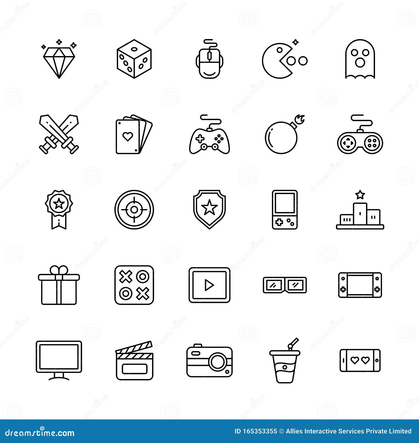 Line Art Illustration of Game or Entertainment 库存例证 - 插画 包括有 拍板, 荒地 ...