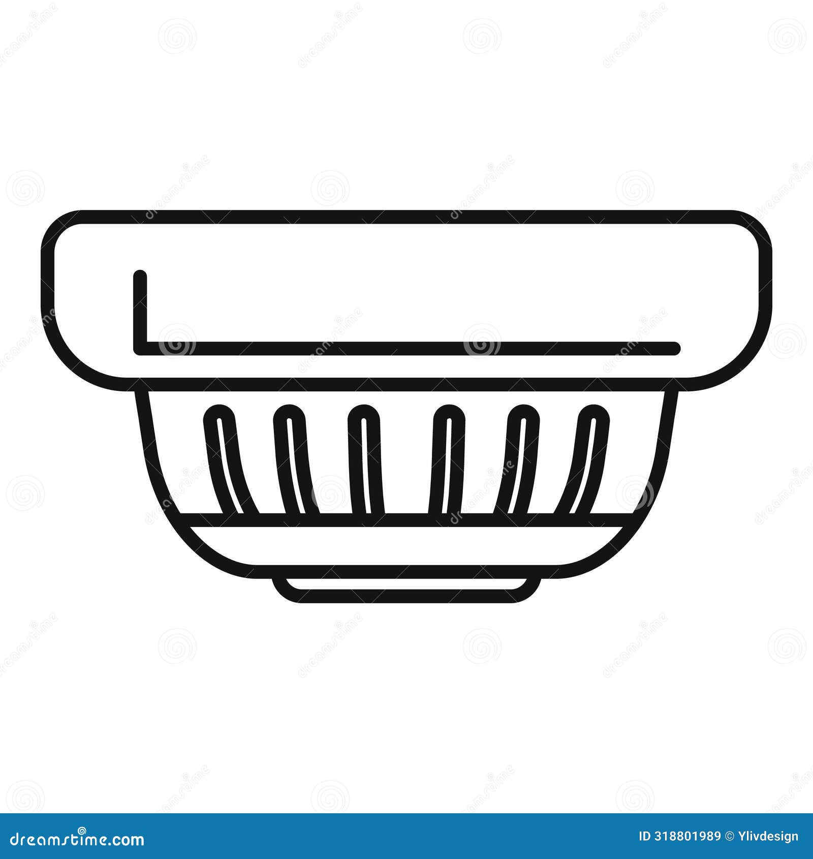 Line Art Illustration of a Kitchen Strainer Stock Illustration ...