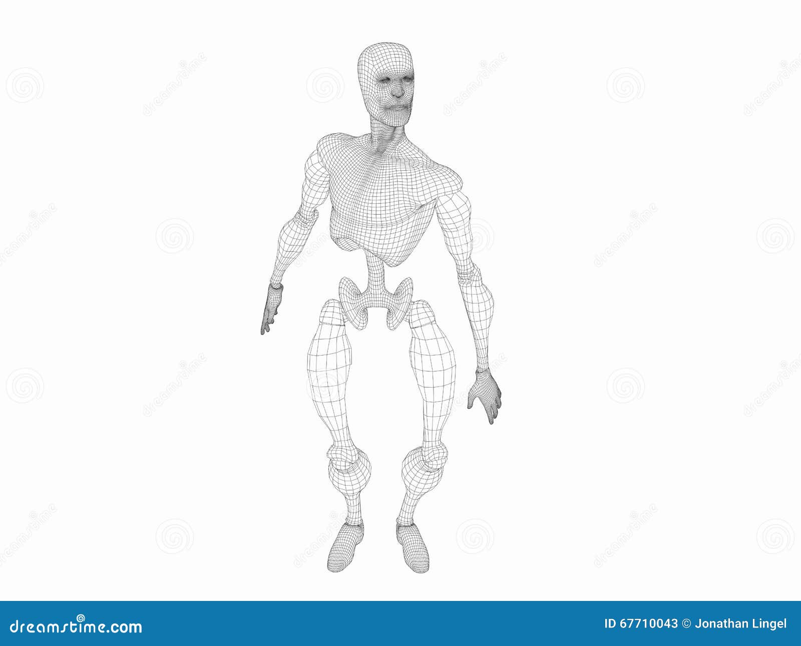 Line Art Illustration of a Manikin Stock Illustration - Illustration of ...