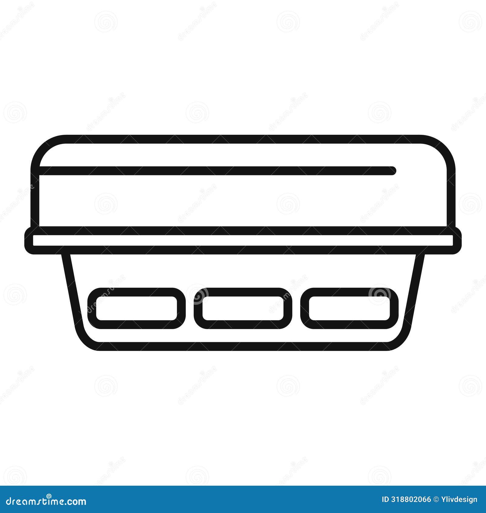 Line Art Illustration of a Plastic Container Stock Vector ...
