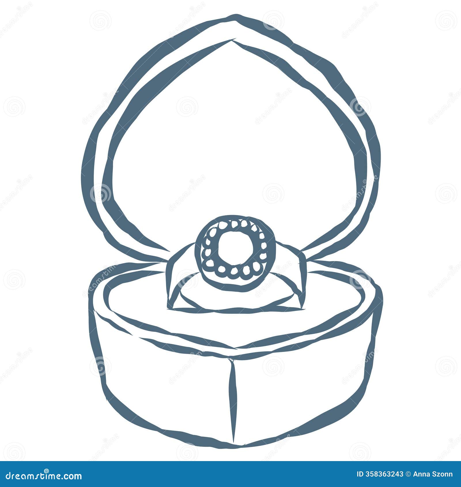 Line Art Illustration of Wedding Ring. Vector Stock Illustration ...
