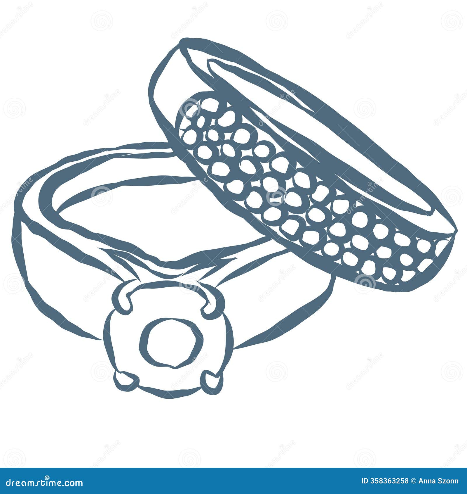 Line Art Illustration of Wedding Ring. Vector Stock Illustration ...
