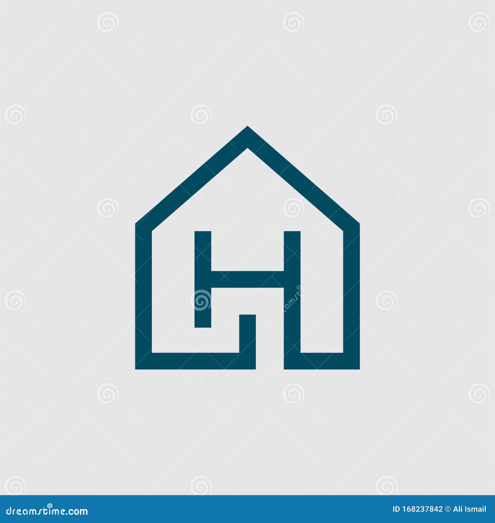Line Art Letter H and Home Logo 向量例证 - 插画 包括有 抽象, 概念: 168237842