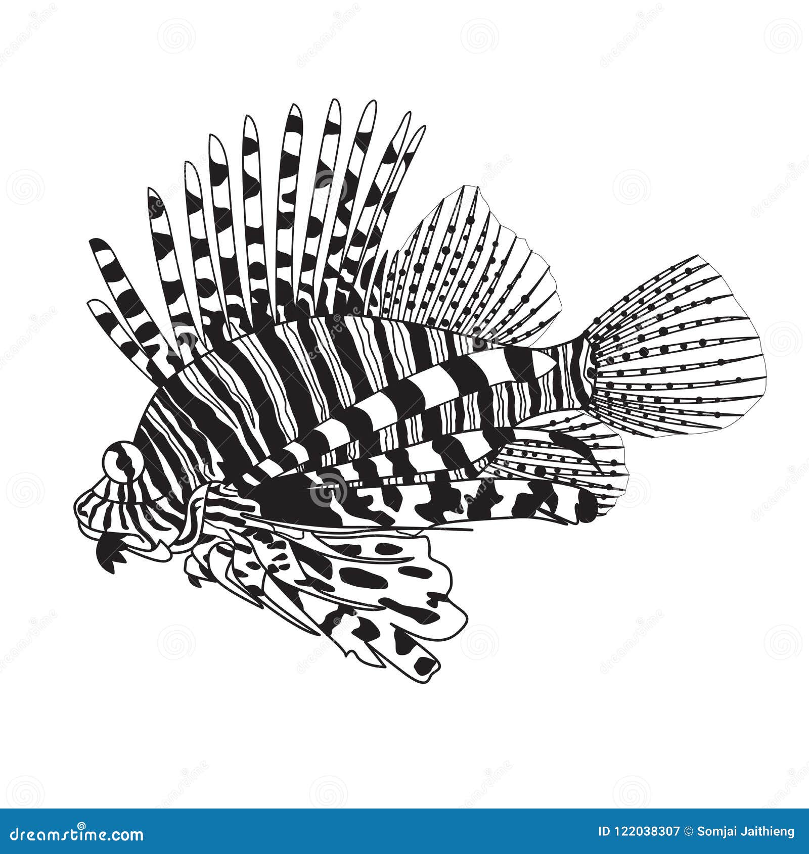 Lion Fish Cartoon Vector Illustration | CartoonDealer.com #68367444 Lion Fish Cartoon Vector Illustration | CartoonDealer.com #68367444